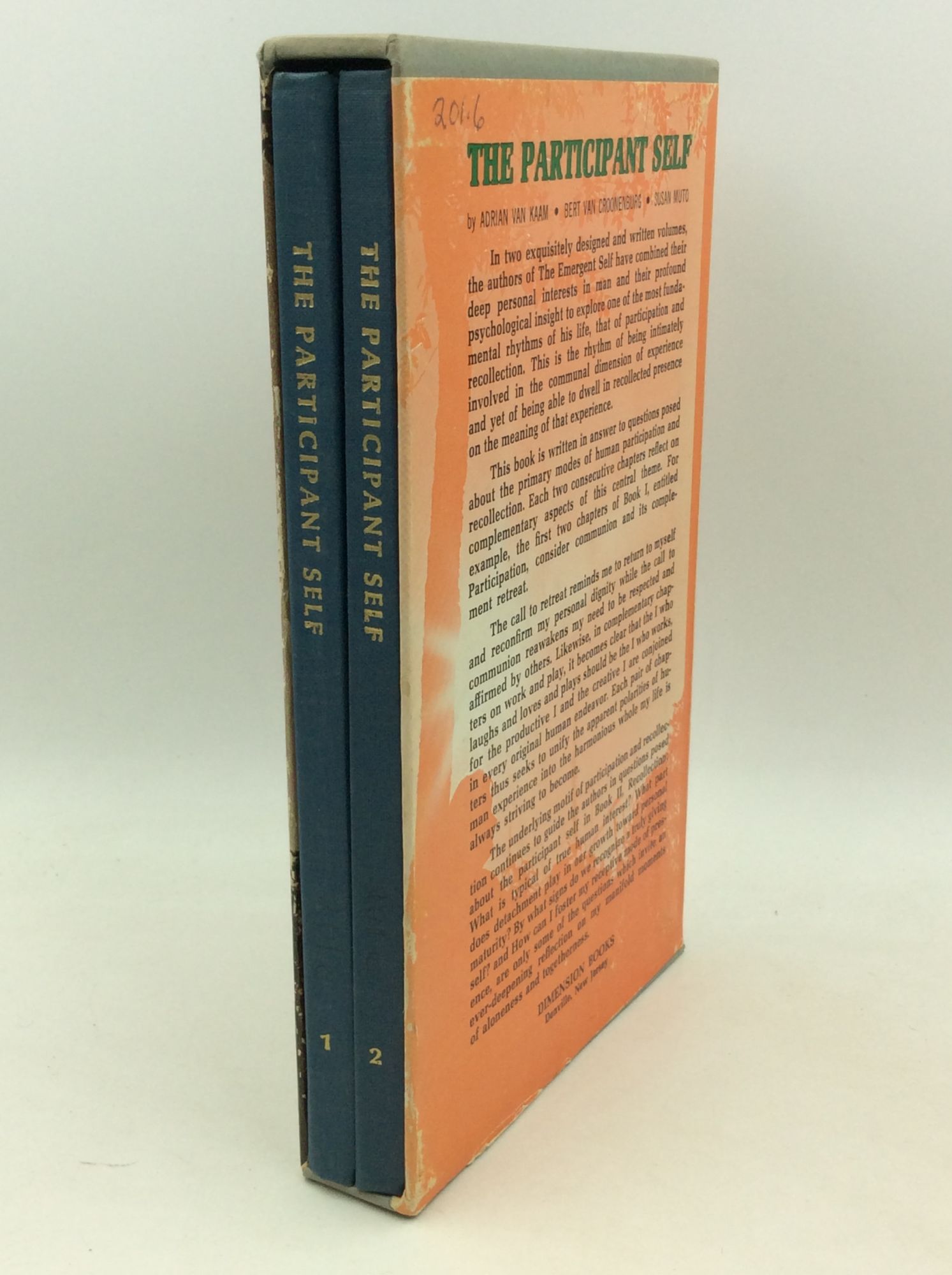 THE PARTICIPANT SELF, Volumes I-II by Adrian van Kaam, Bert van ...