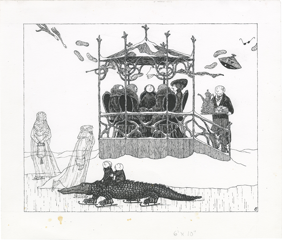 [Original Art for SIGNALS Limited Edition Edward Gorey LITHOGRAPH #4 ...