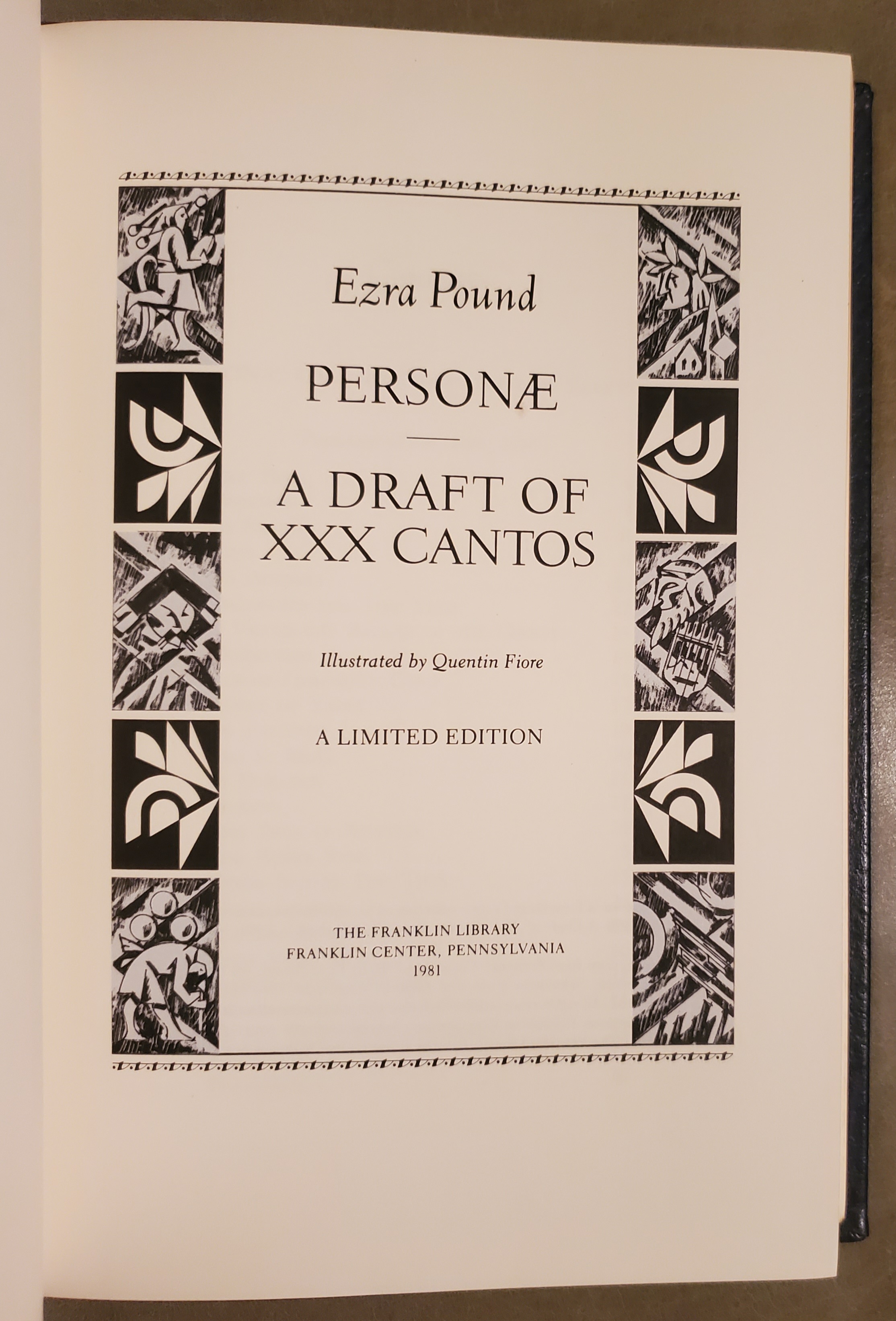 Personae A Draft Of Xxx Cantos Ezra Pound The Franklin Library
