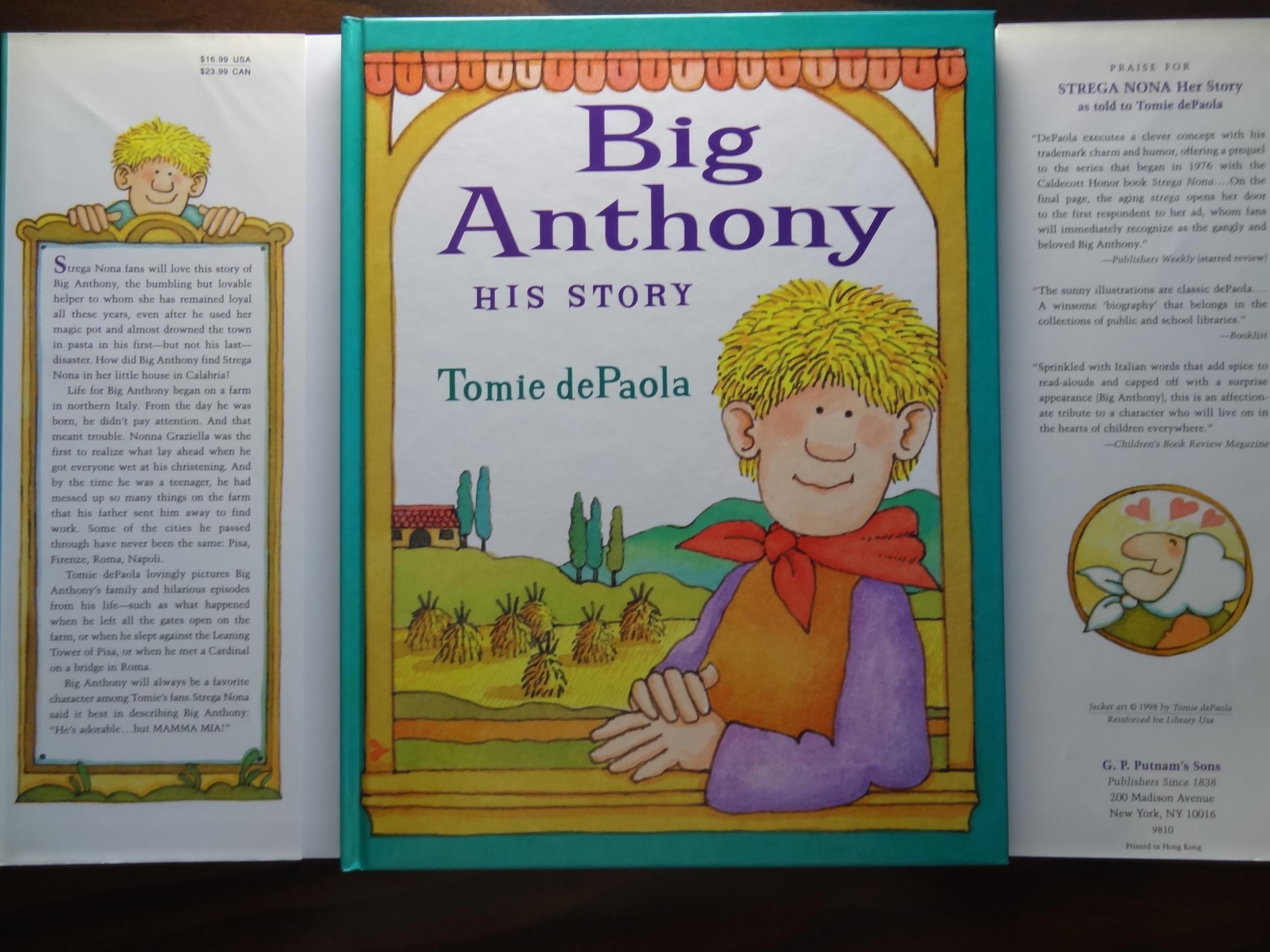 Big Anthony: His Story *Signed 1st by DePaola, Tomie: Fine Hardcover ...