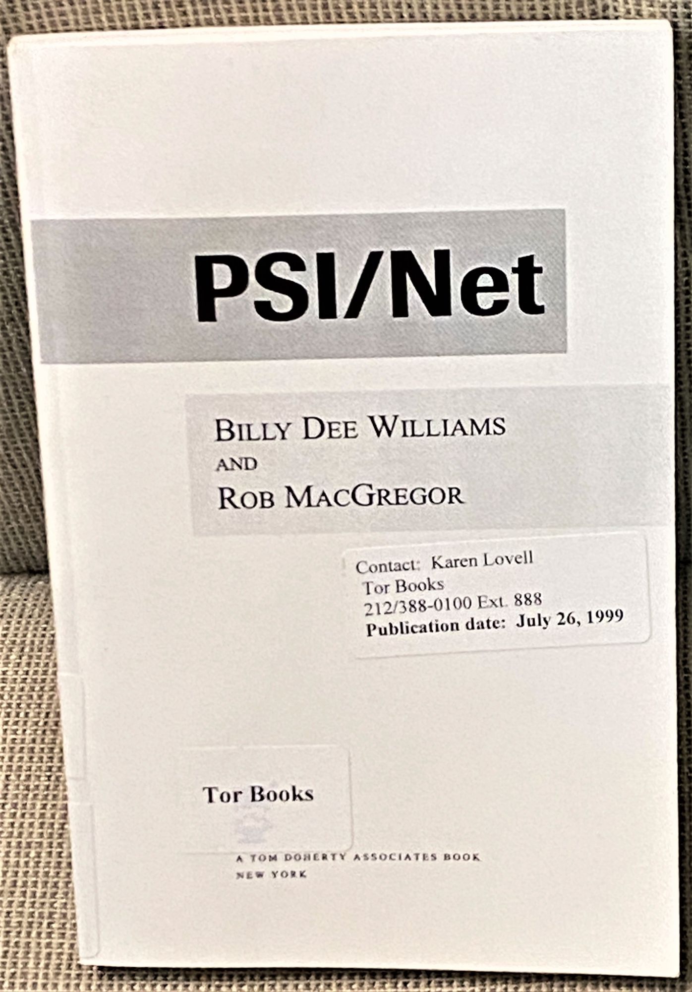 PSI/Net by Billy Dee Williams and Rob MacGregor: (1999) | My Book Heaven