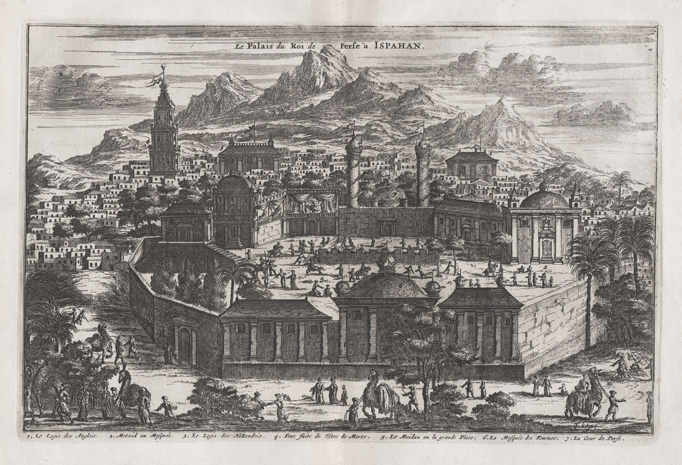 "Le Palais du Roi de Perse a Ispahan" - Isfahan Iran city view: (1681 ...