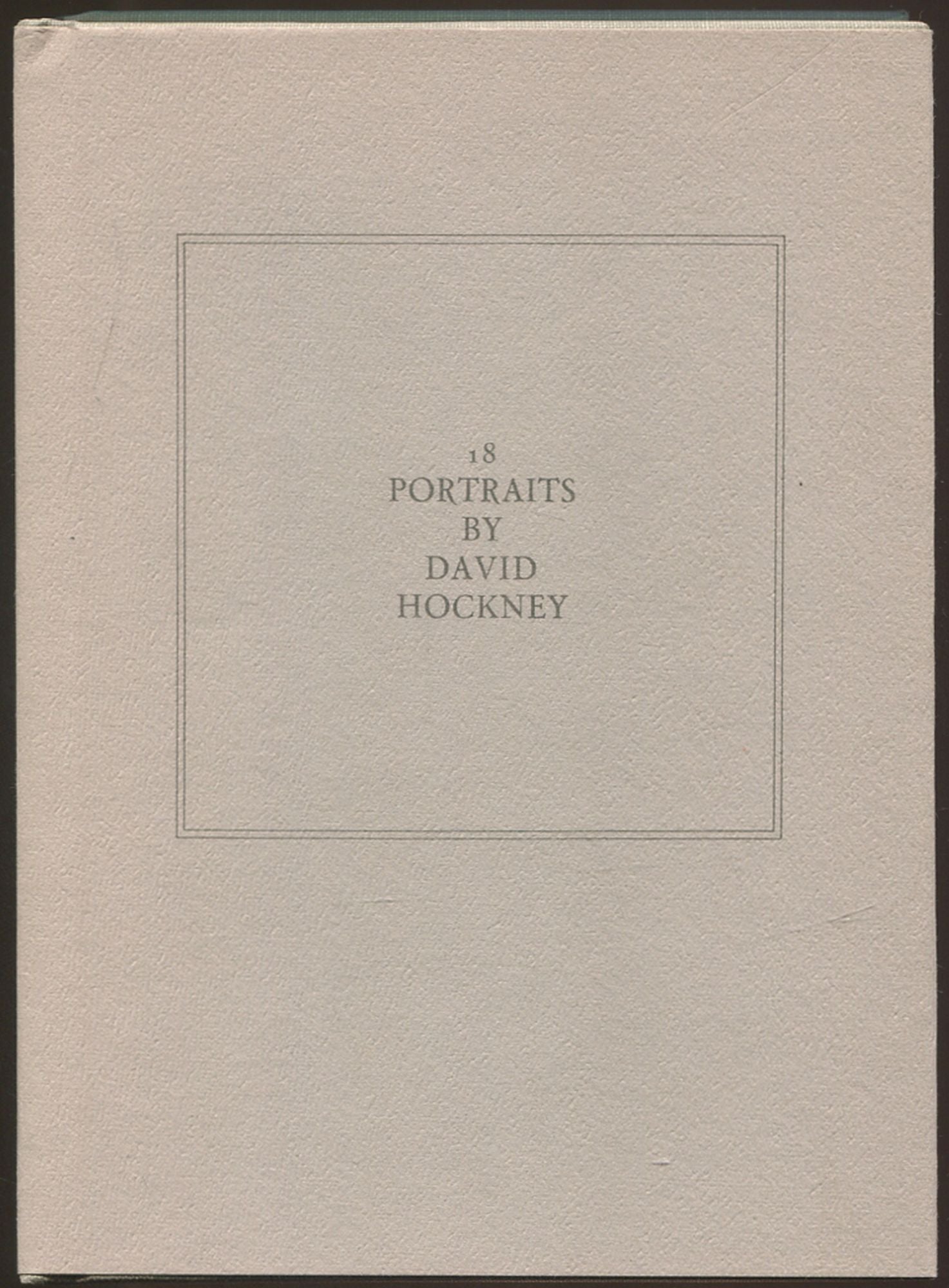 18 Portraits by David Hockney by HOCKNEY, David: Fine Hardcover (1977 ...