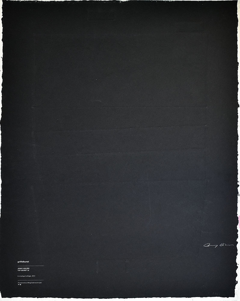 TOP SECRET 32. [2012]. [Signierte Original-Grafik / signed original ...