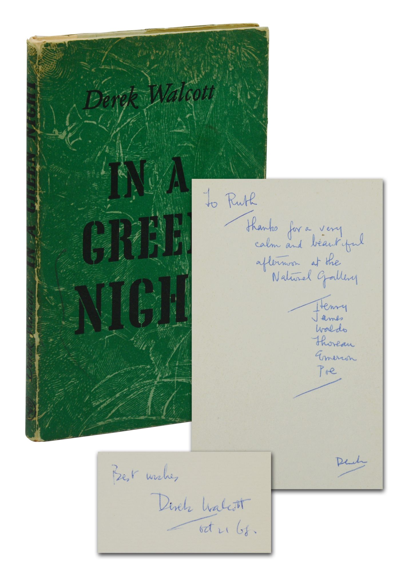 In a Green Night: Poems 1948-1960 by Walcott, Derek: (1962) First ...