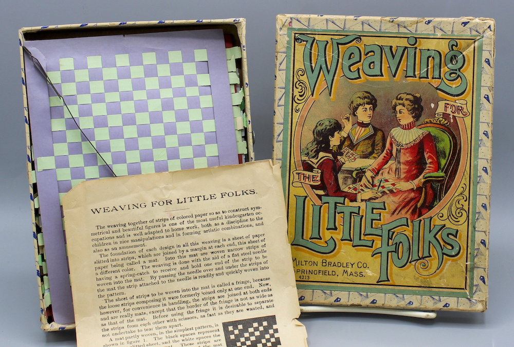 Weaving for the Little Folks. [Froebel Gift activity kit.] by [Froebel ...