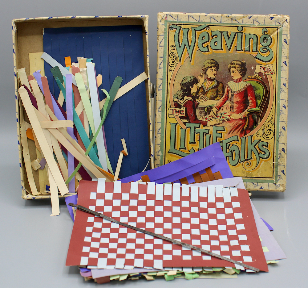 Weaving for the Little Folks. [Froebel Gift activity kit.] by [Froebel ...