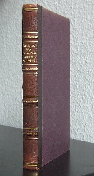 Hegel als deutscher Nationalphilosoph. by Rosenkranz, Karl: (1870 ...