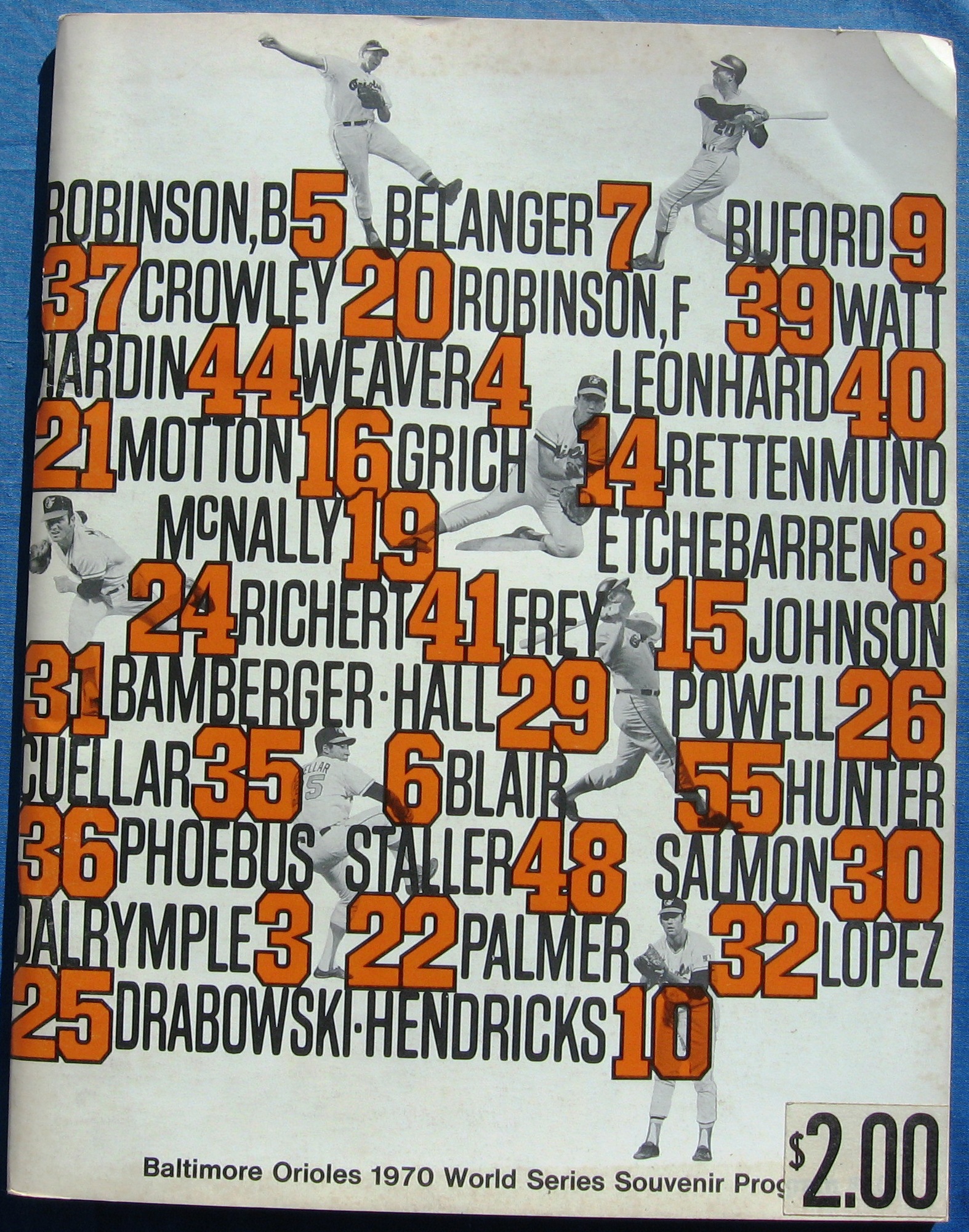 BALTIMORE ORIOLES 1970 WORLD SERIES SOUVENIR PROGRAM vs CINCINNATI REDS ...