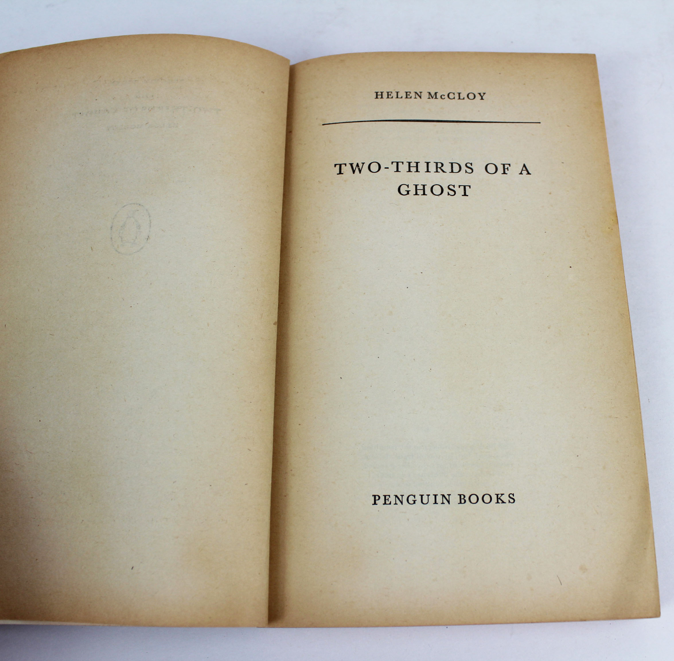 Two-Thirds of a Ghost by McCloy, Helen: Good Paperback (1962) 1st ...