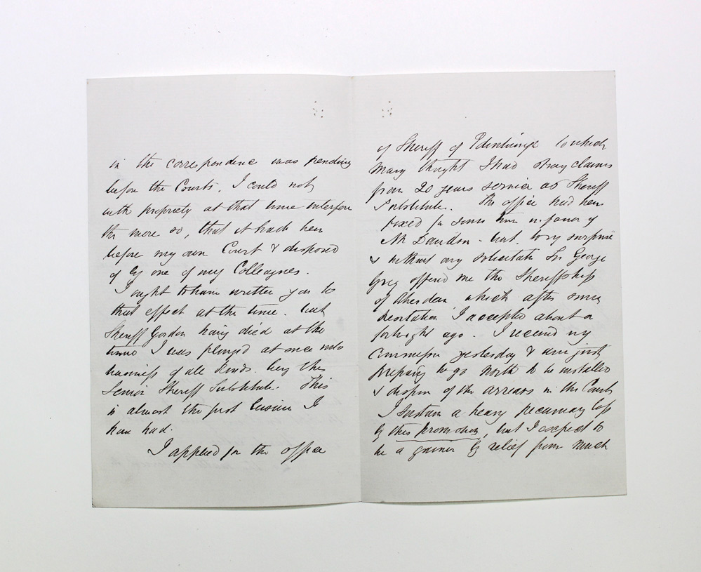 An Original Handwritten Letter Signed by Sheriff Andrew Jameson to Levi ...
