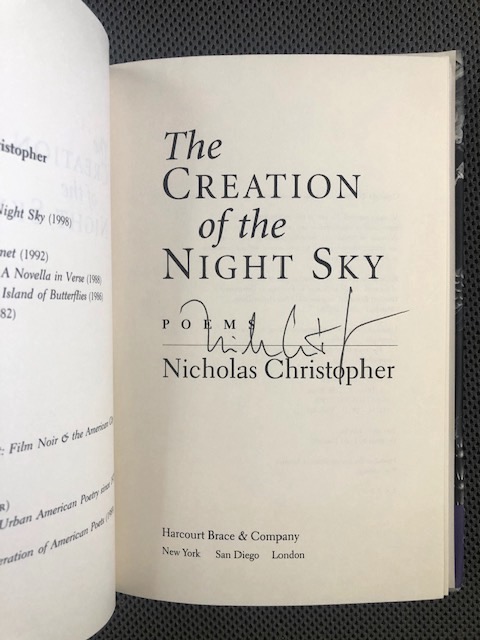 The Creation of the Night Sky: Poems by Christopher, Nicholas: As New ...