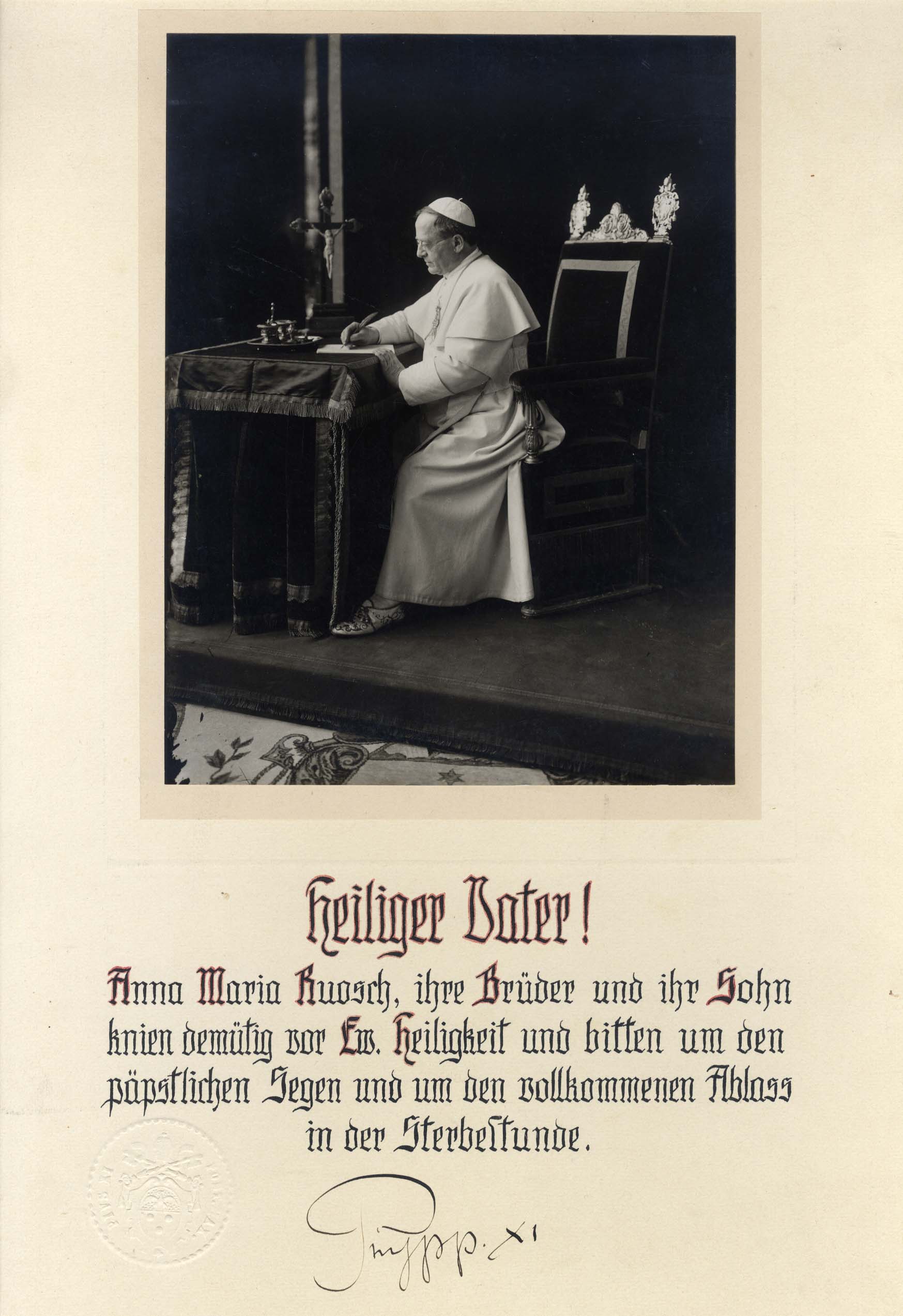 Achille Ratti Autograph | signed documents von Pope Pius XI. Autograph ...