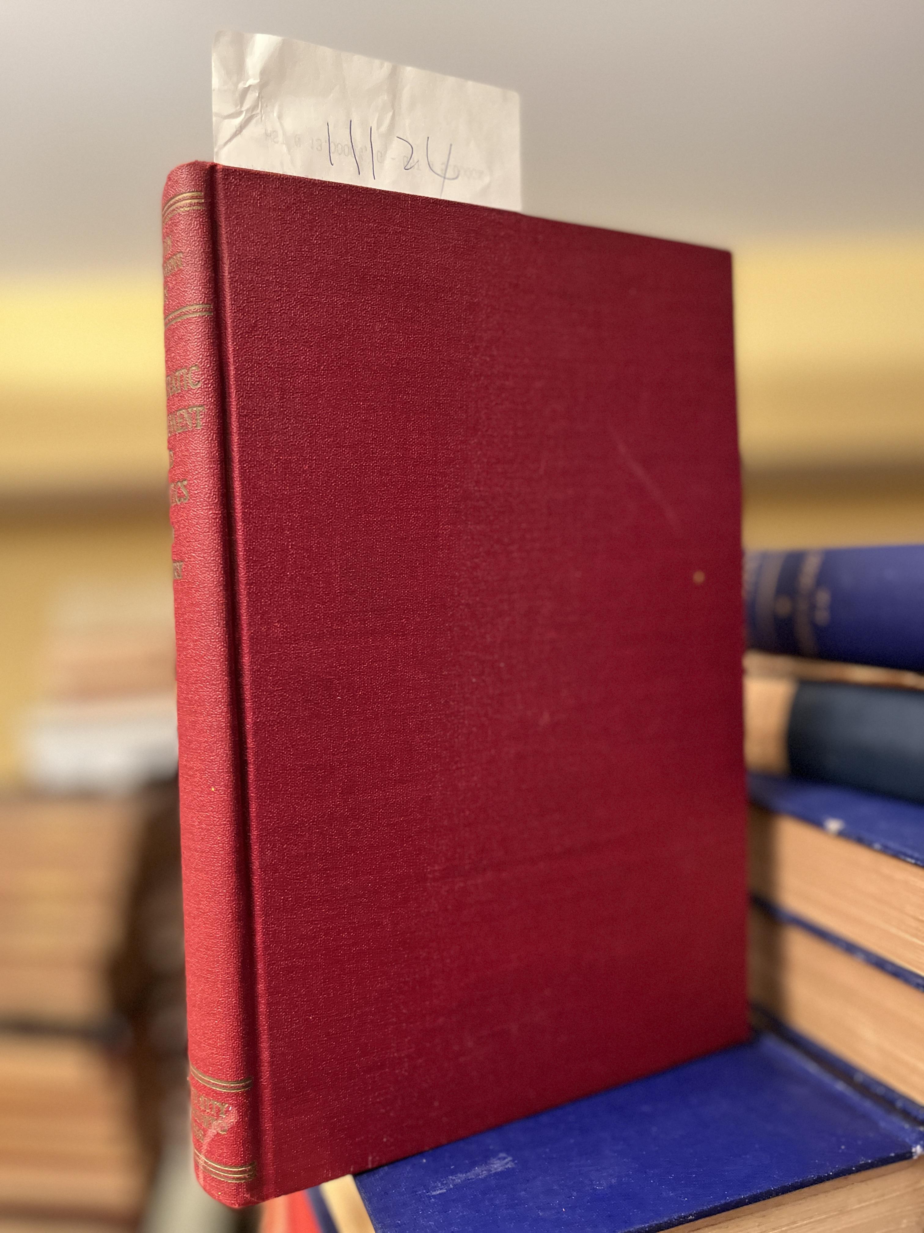 Democratic Government And Politics. first edition by J.A.Corry: Fine ...