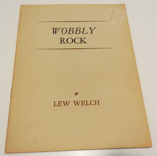 Wobbly Rock by Welch, Lew: Very Good Paperback (1960) First Edition ...