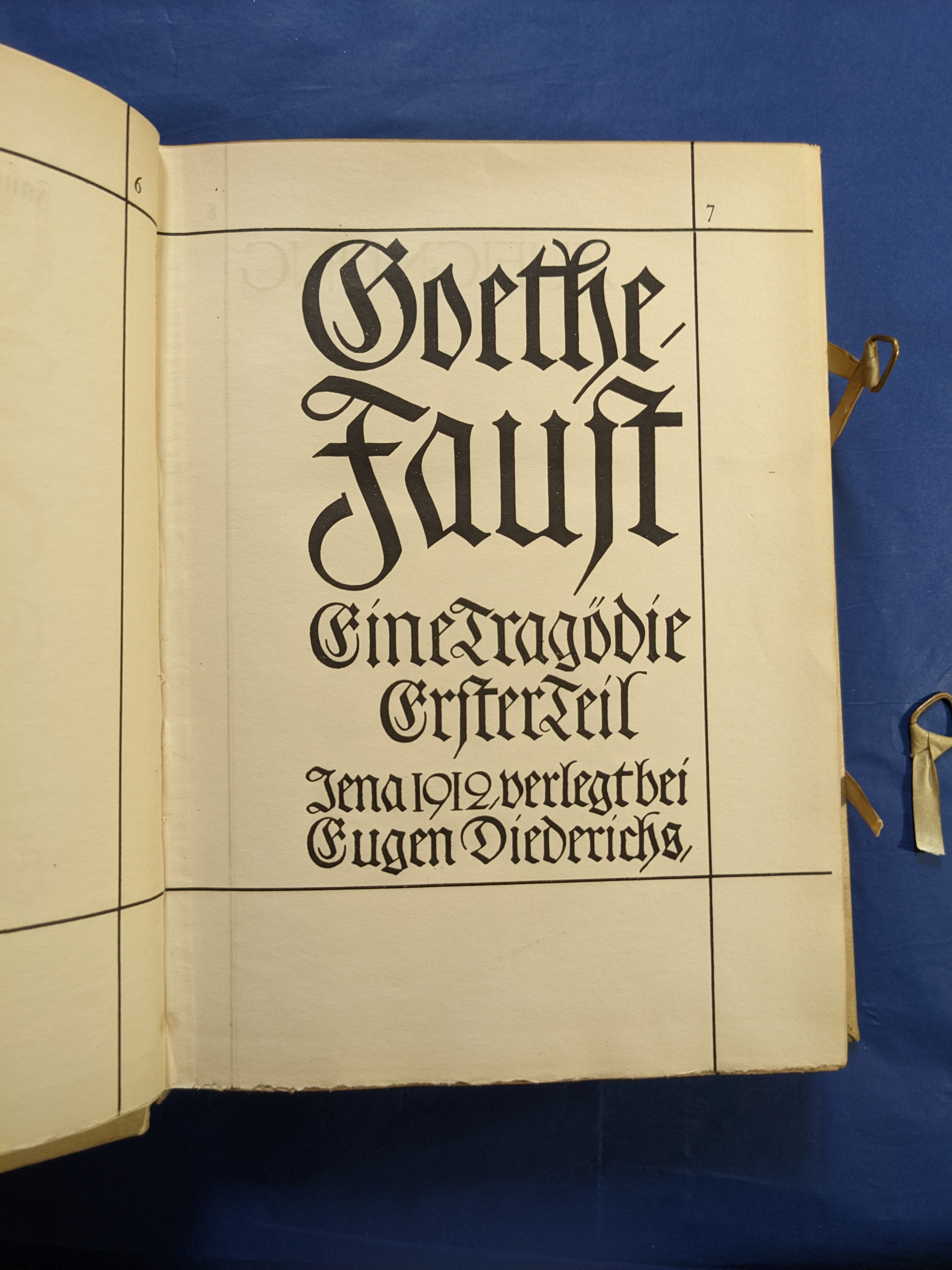 Goethe Faust. Eine Tragedie Ersterteil by Goethe, Johann Wolfgang von ...