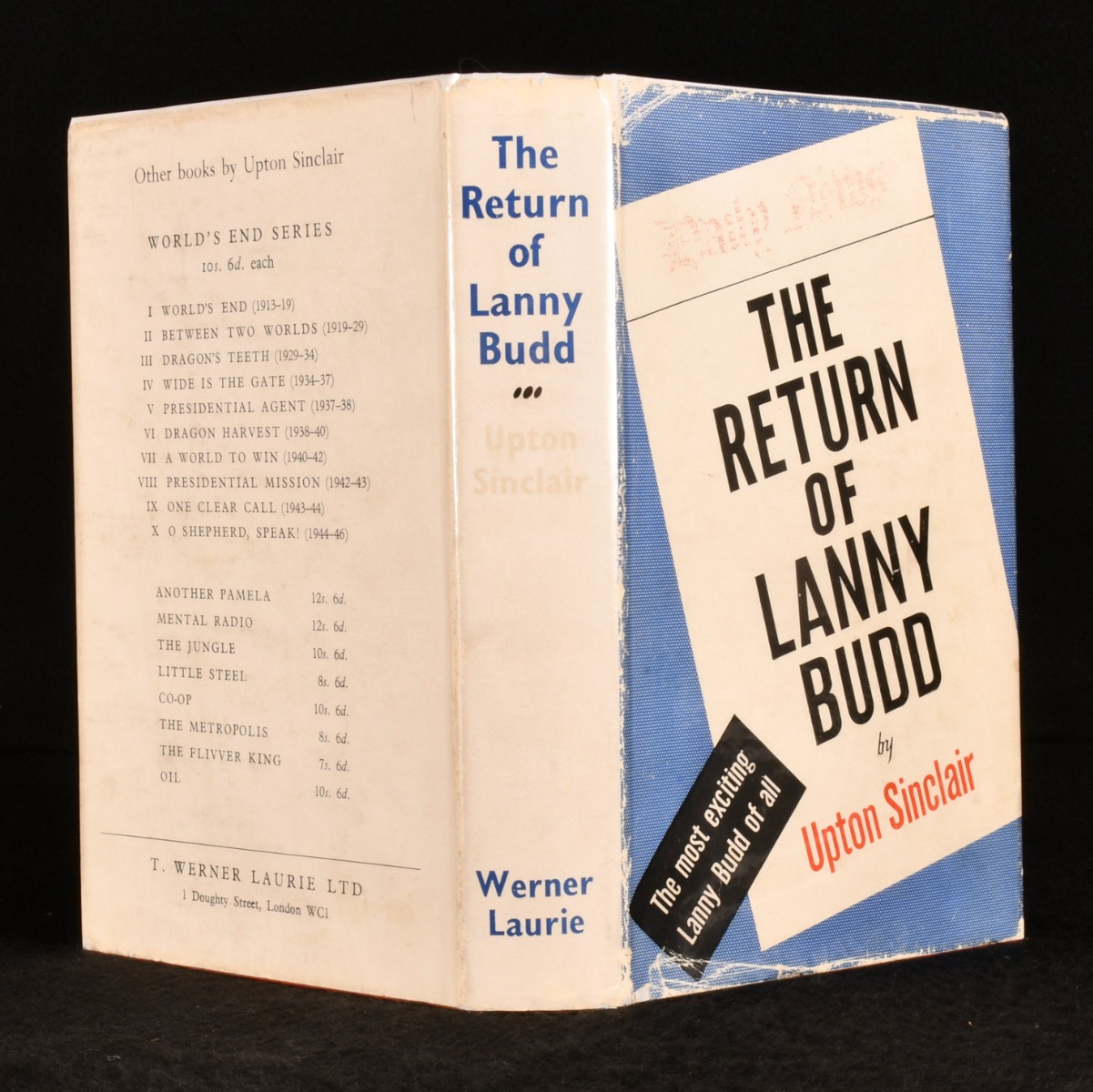 The Return of Lanny Budd de Upton Sinclair: Near Fine Cloth (1953 ...
