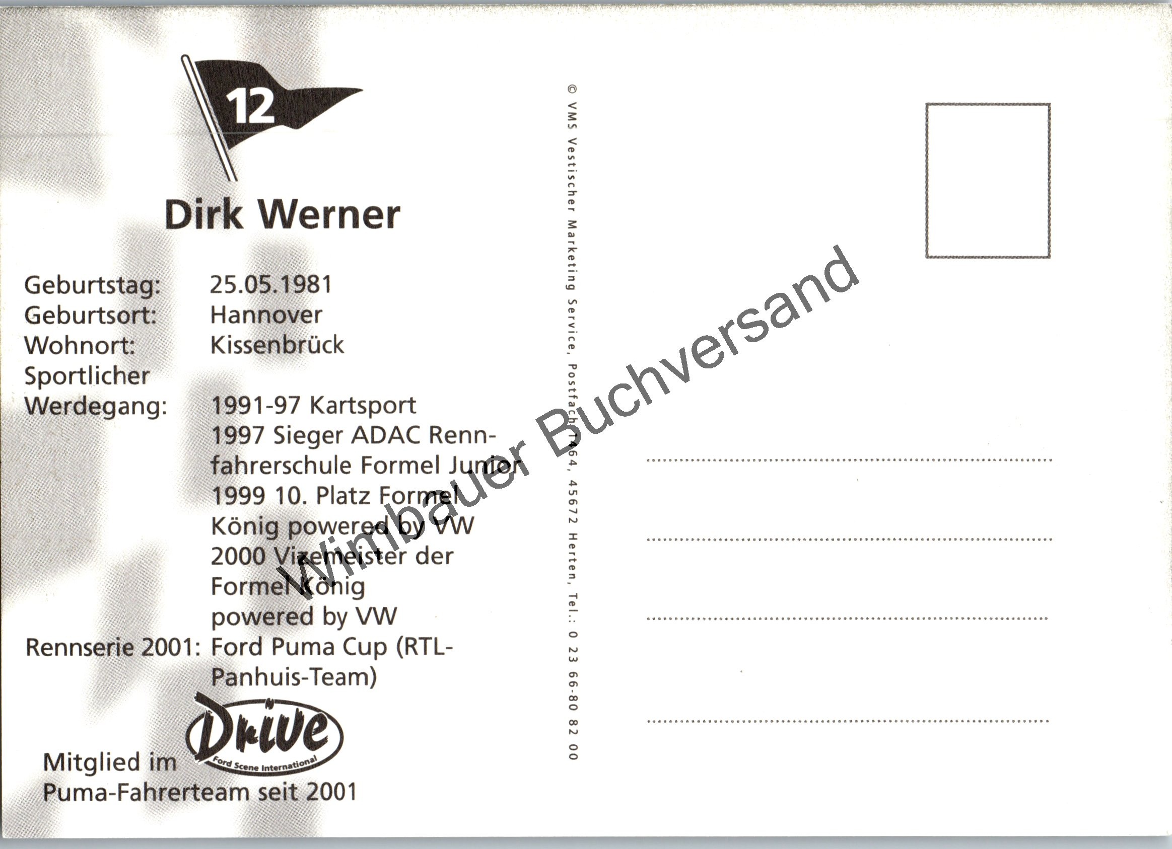 Original Autogramm Dirk Werner /// Autograph signiert signed signee by Werner, Dirk :: Signed by ...