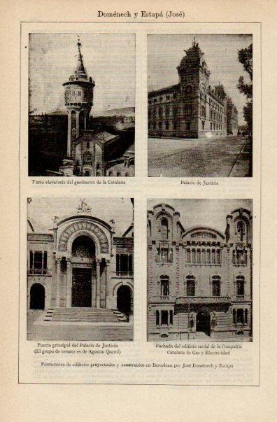 LAMINA V16451: Edificios en Barcelona por Jose Domenech y Estapa von ...