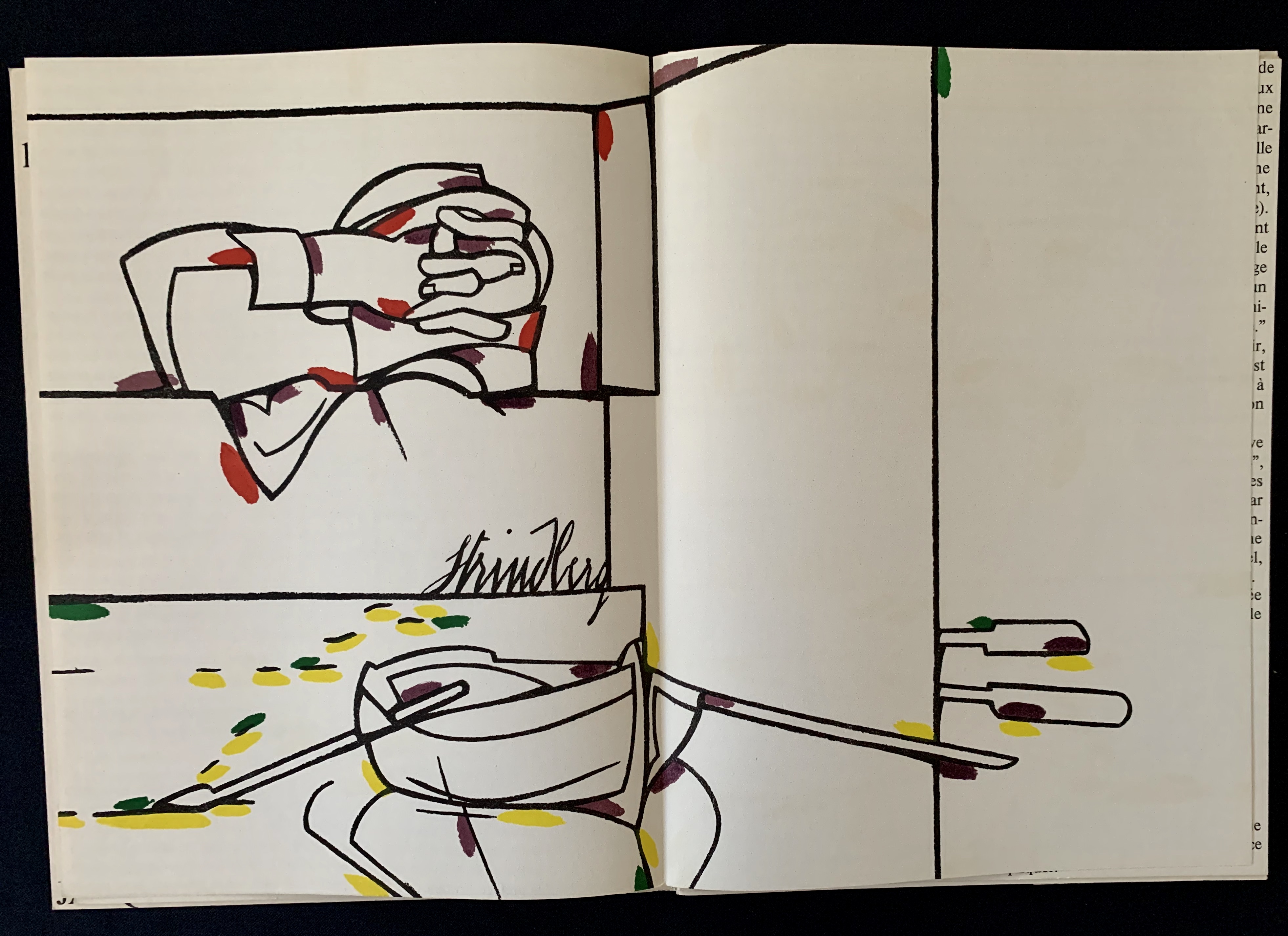 Derrière le Miroir 214 Valerio Adami, 1975. With 2 original lithographs ...