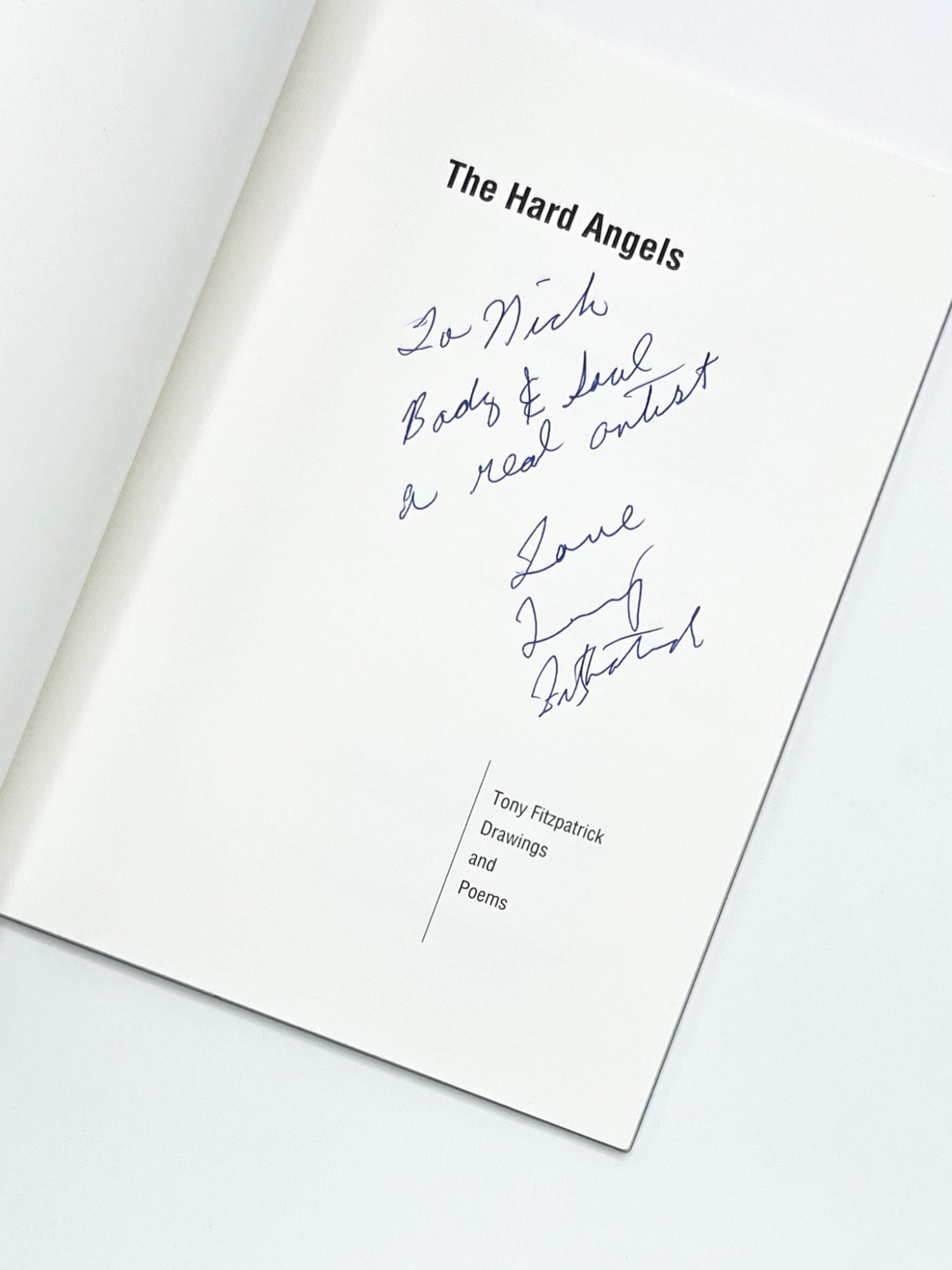 THE HARD ANGELS: Tony Fitzpatrick, Drawings and Poems by Fitzpatrick ...