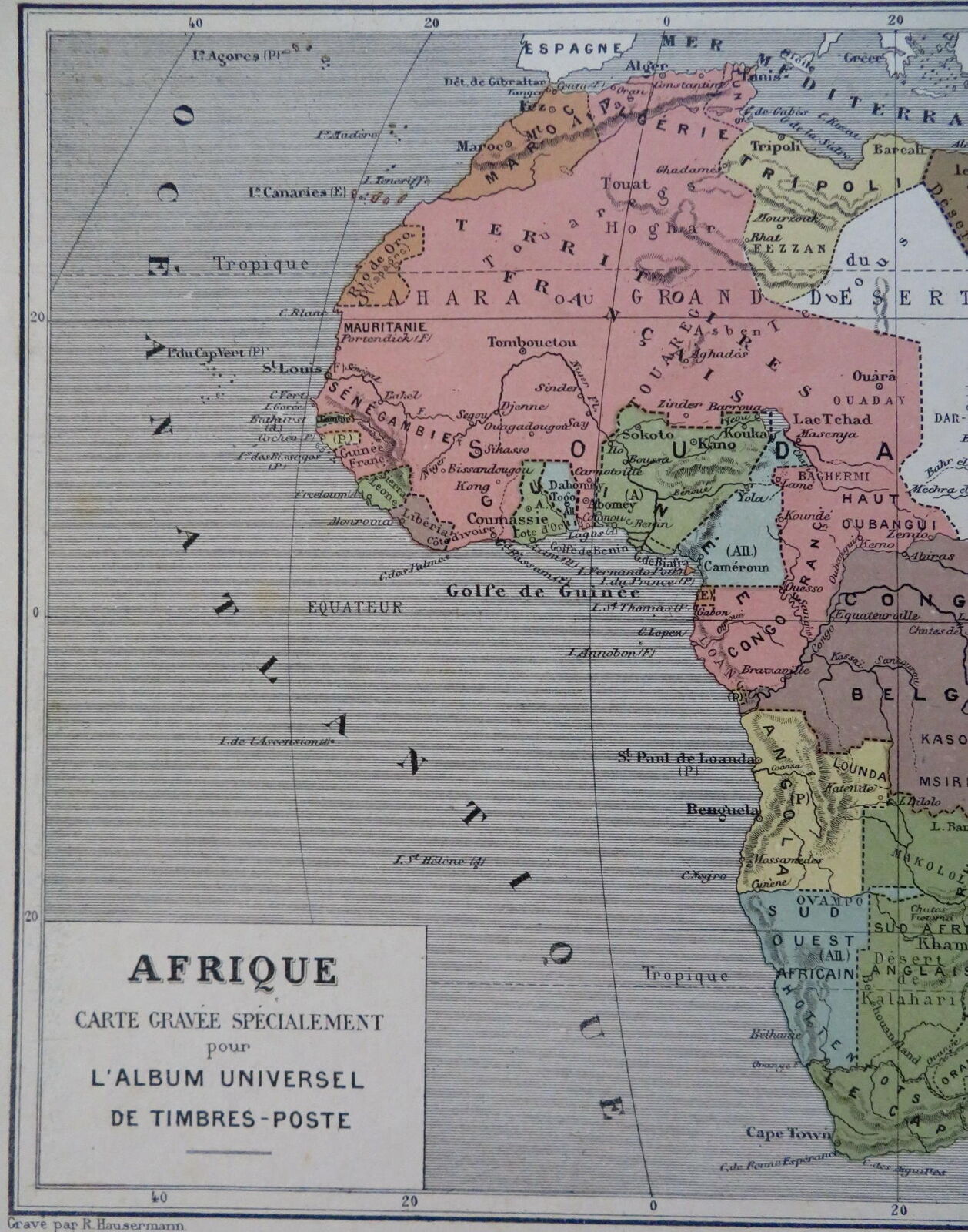 Africa European Colonies Cape Colony Congo c. 1905 scarce Hausermann ...