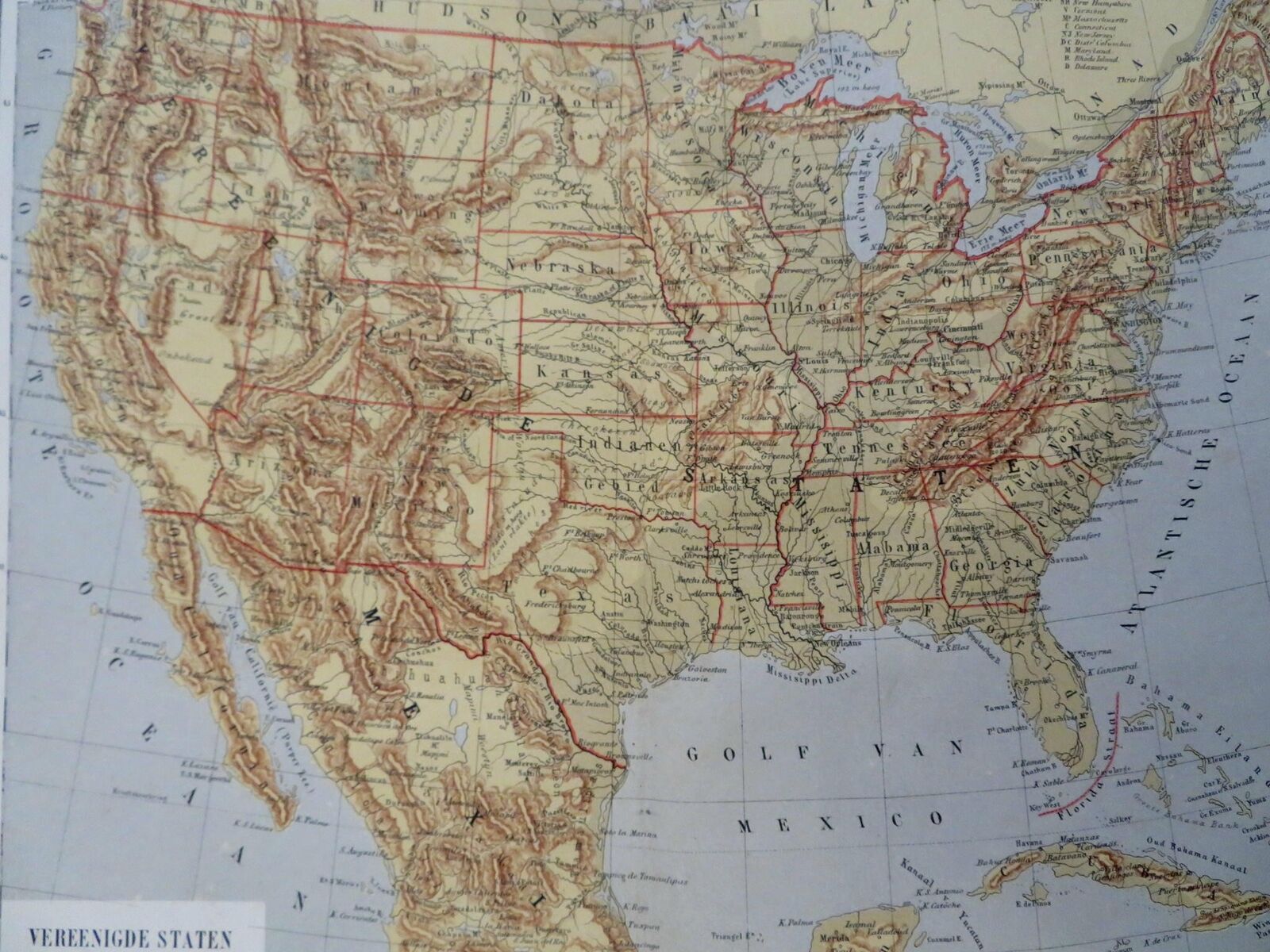 United States & Mexico Dakota Territory Texas California 1873 Stemler ...