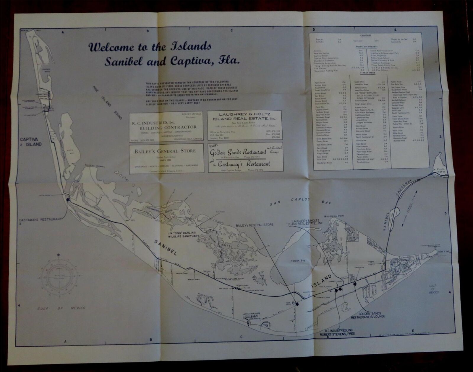 Sanibel & Captiva Islands Florida Cape Coral 1960's tourist brochure w ...