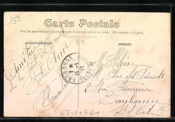 Ansichtskarte Condé-sur-Huisne, La Gare: (1912) Manuskript ...