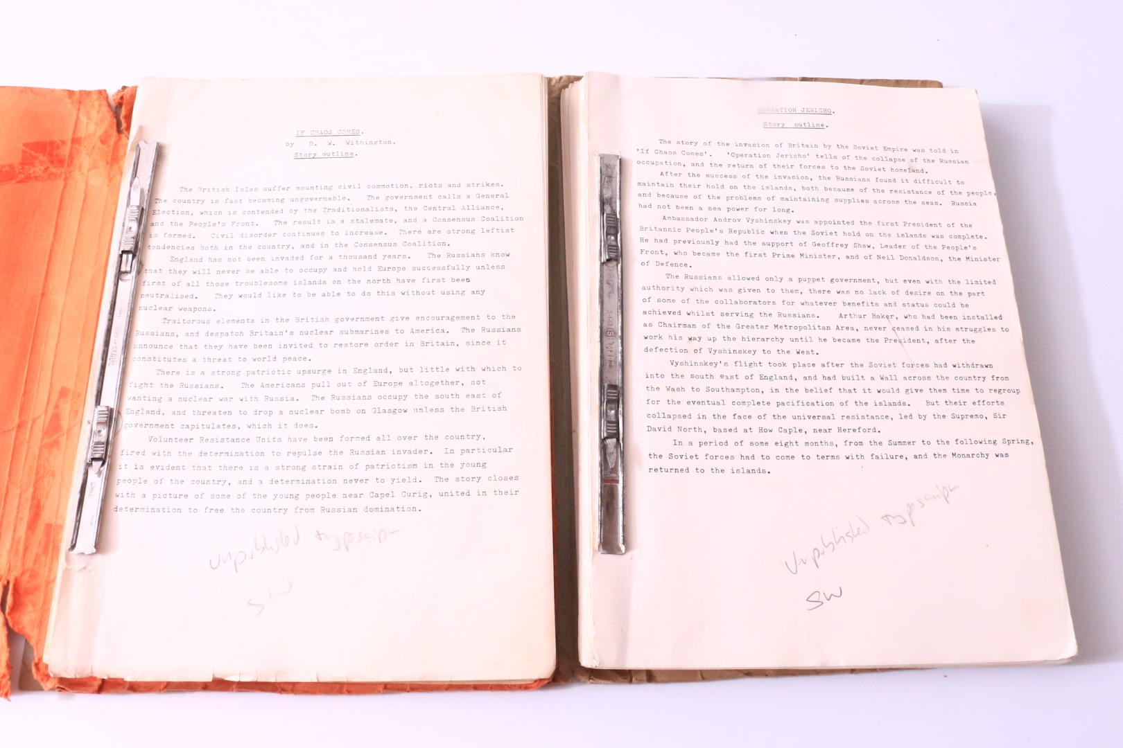 Operation Jericho [with] If Chaos Comes - Original Manuscripts by Derek ...