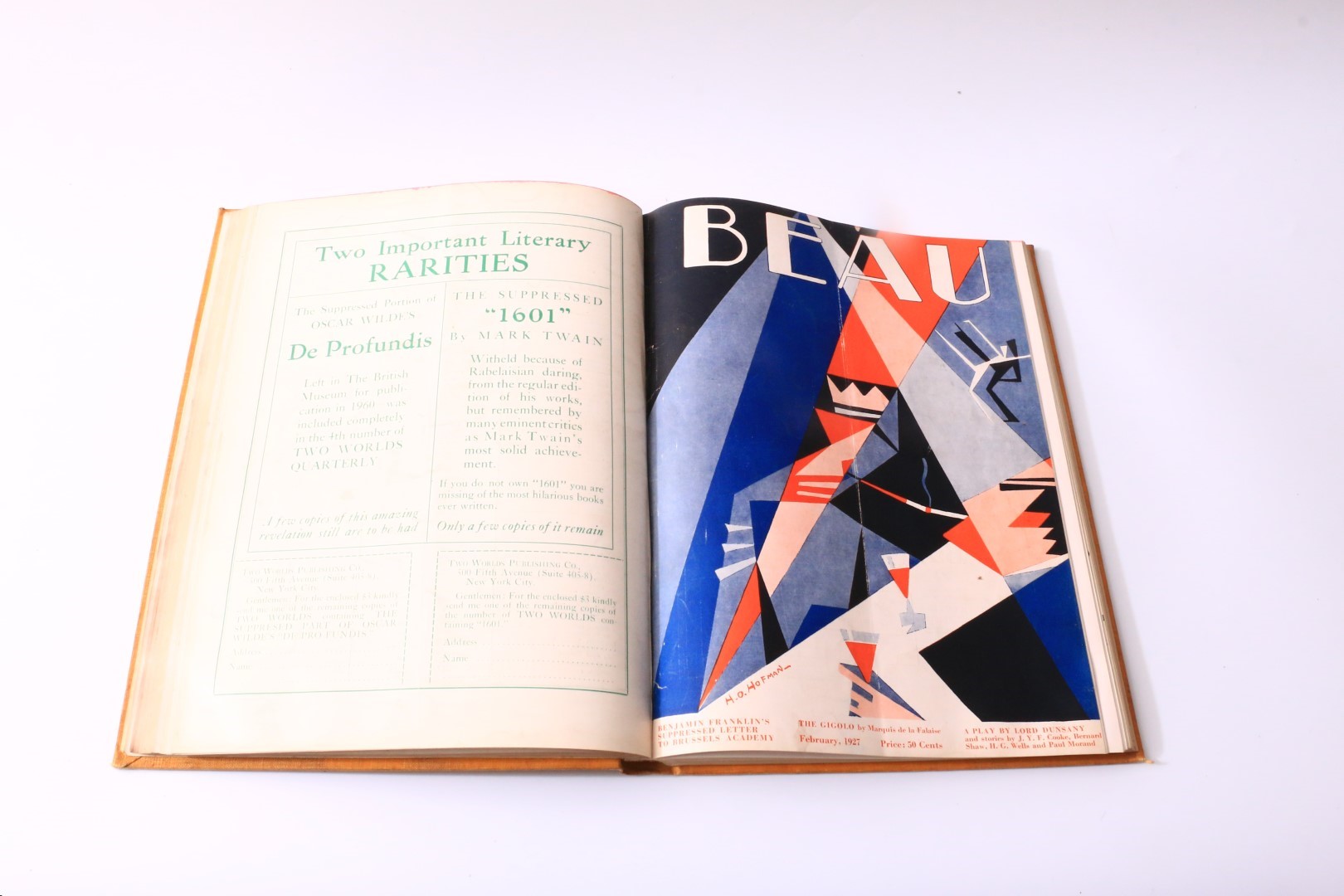 Beau Magazine by Samuel Roth [ed.] [with] Lord Dunsany,: Very Good ...