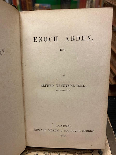 Enoch Arden, Etc. by Tennyson, Alfred: Very Good Full Morocco (1864 ...