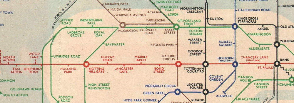 London Underground Transport - Railway Map No 2. 1939 - 1/4/1939.2036.G ...