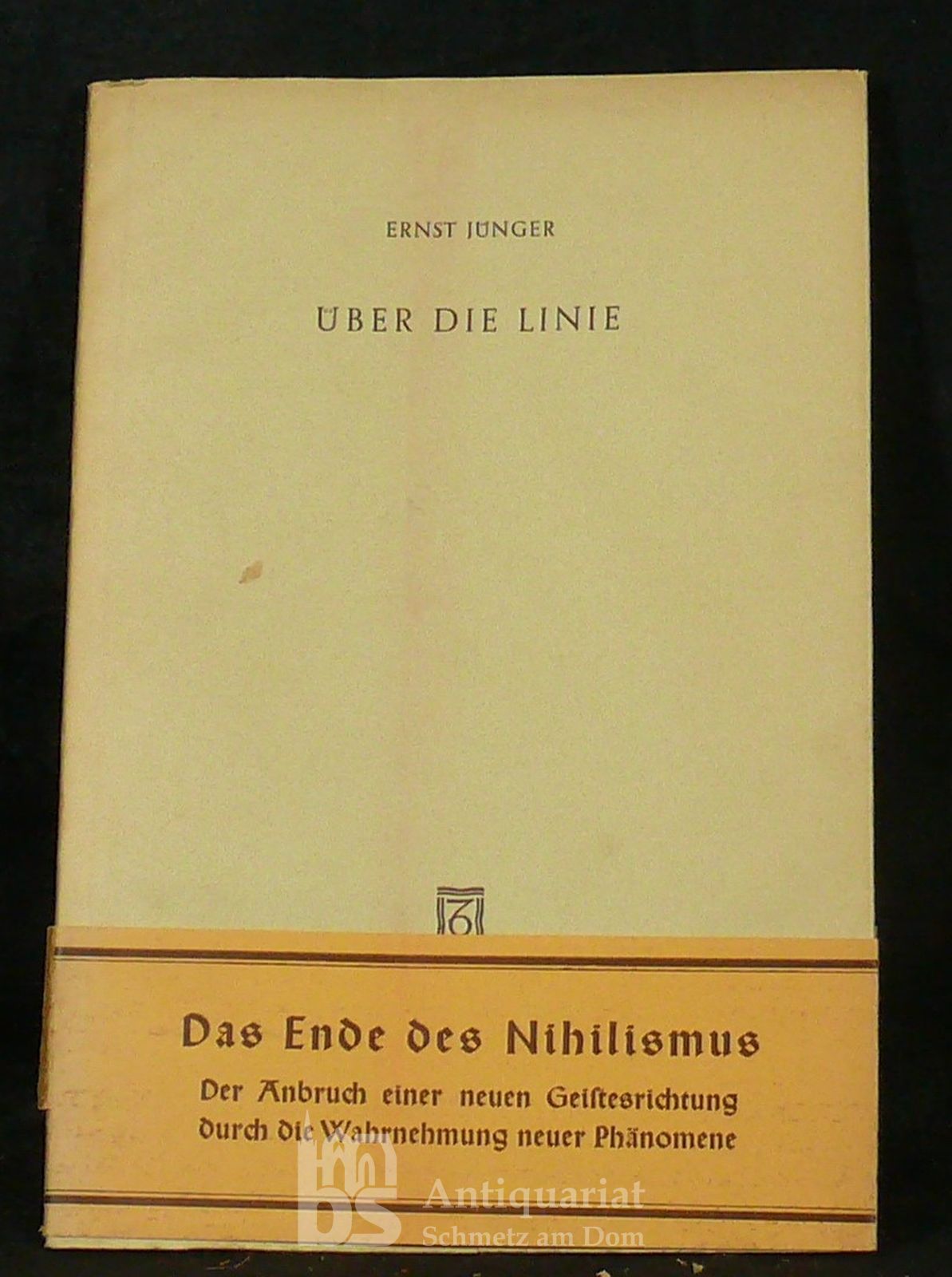 Über die Linie. von Jünger, Ernst.: (1950) 1. | Antiquariat Schmetz am Dom