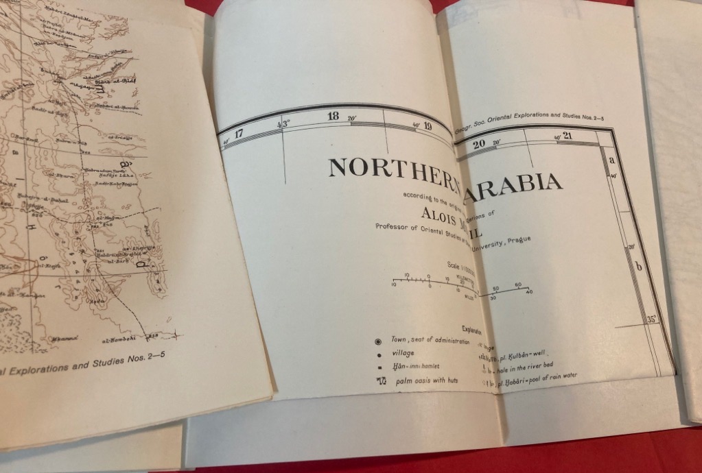 Map of Northern Arabia. According to the Investigations of Alois Musil ...