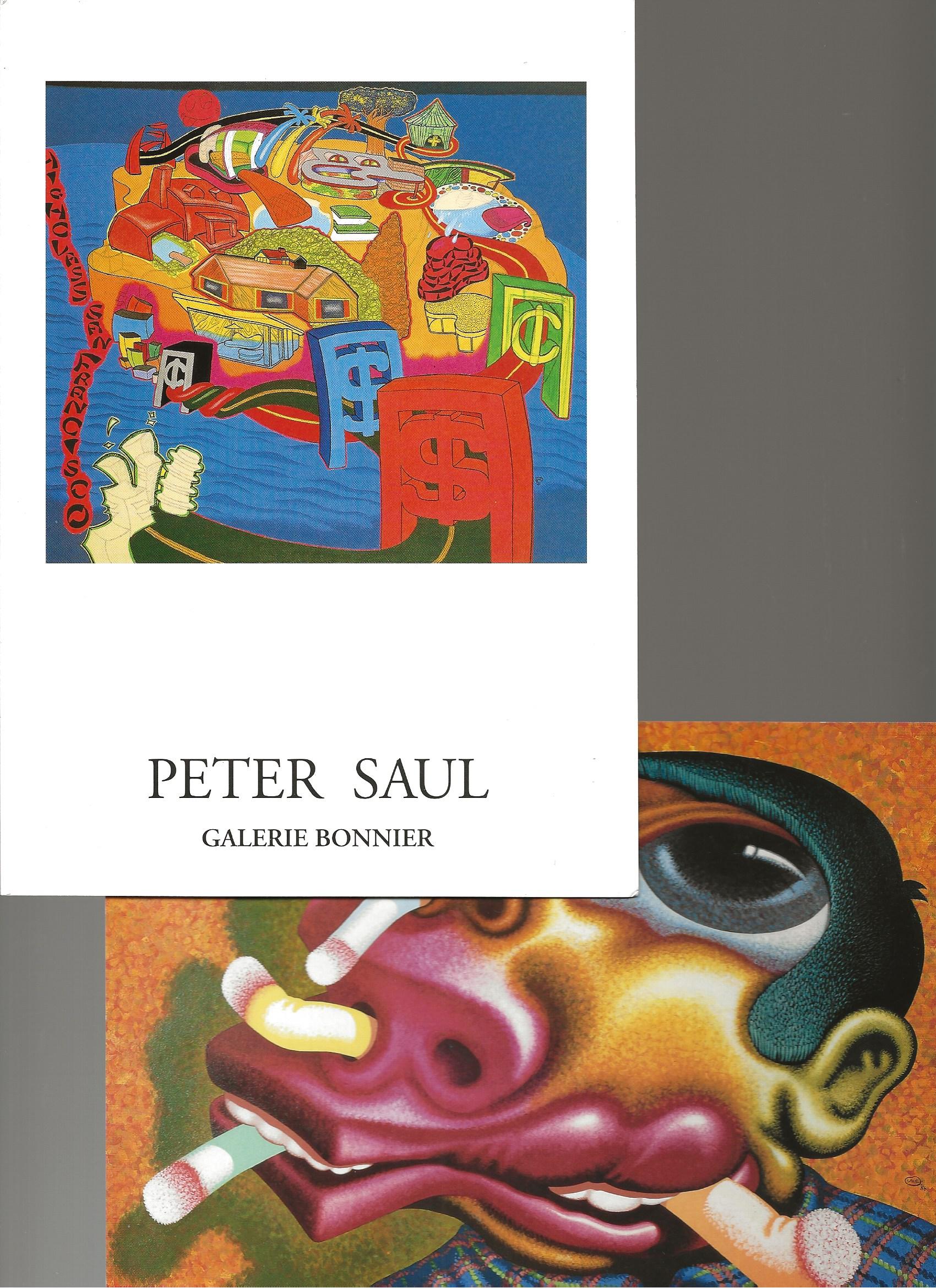 Peter Saul - a collection of 10 invitations by Saul, Peter: Fine No ...