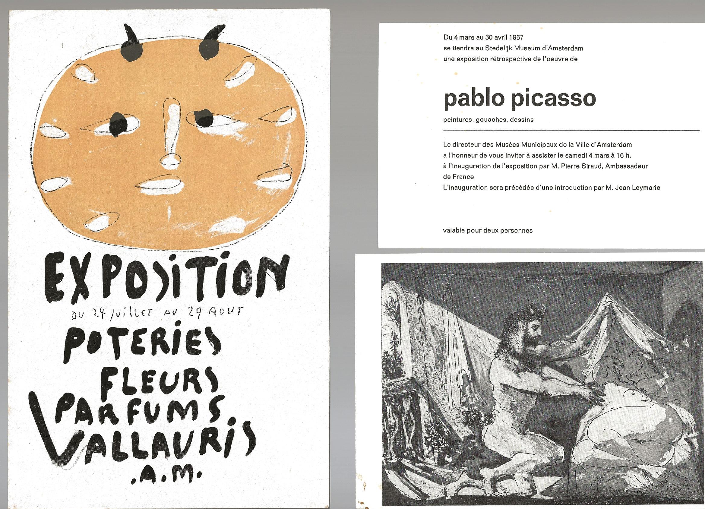Pablo Picasso (1881-1973) - a collection of 4 invitations by Picasso ...