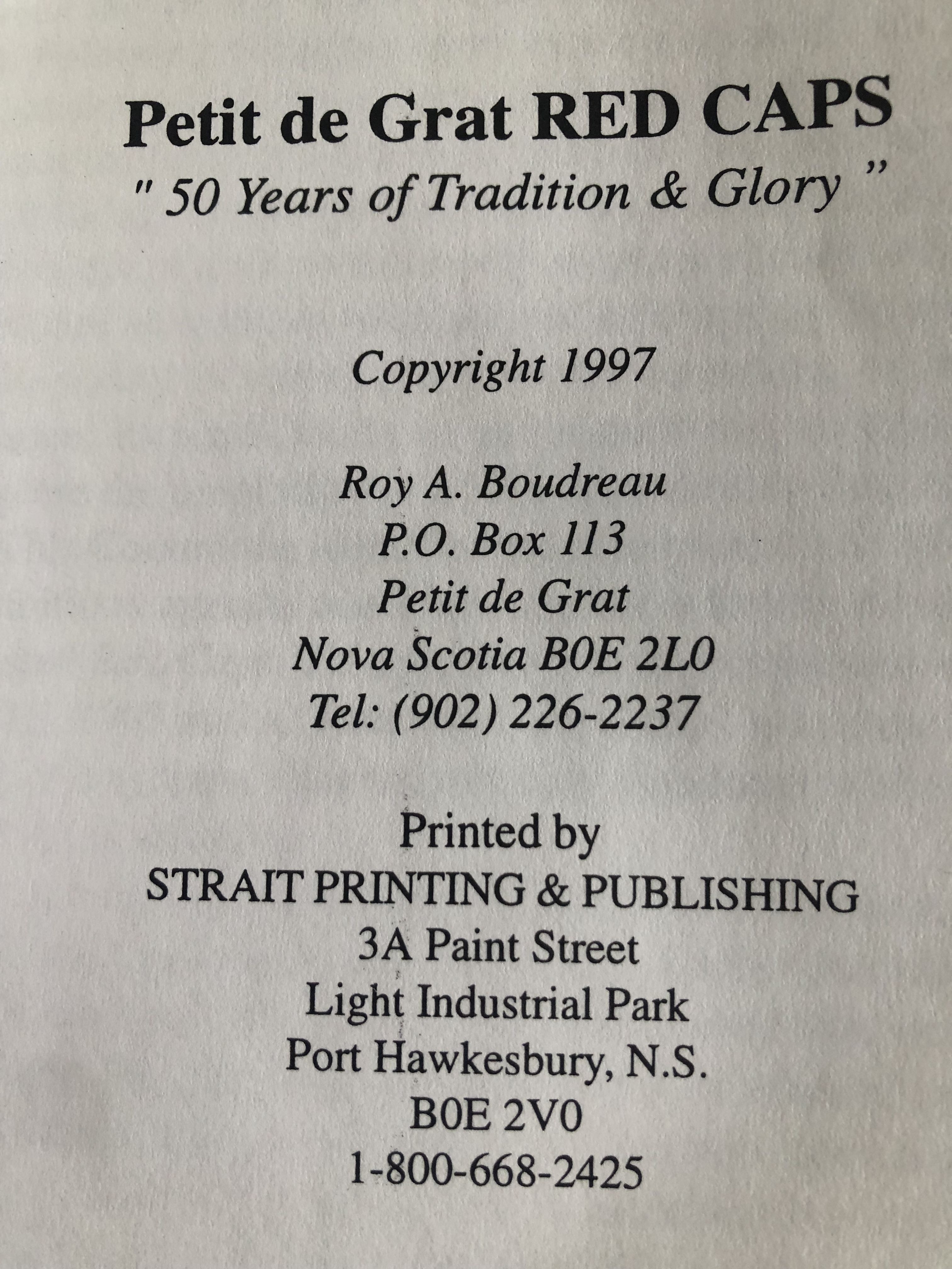 THE HISTORY OF PETIT DE GRAT RED CAPS 1947-1997 50 Years of Tradition ...