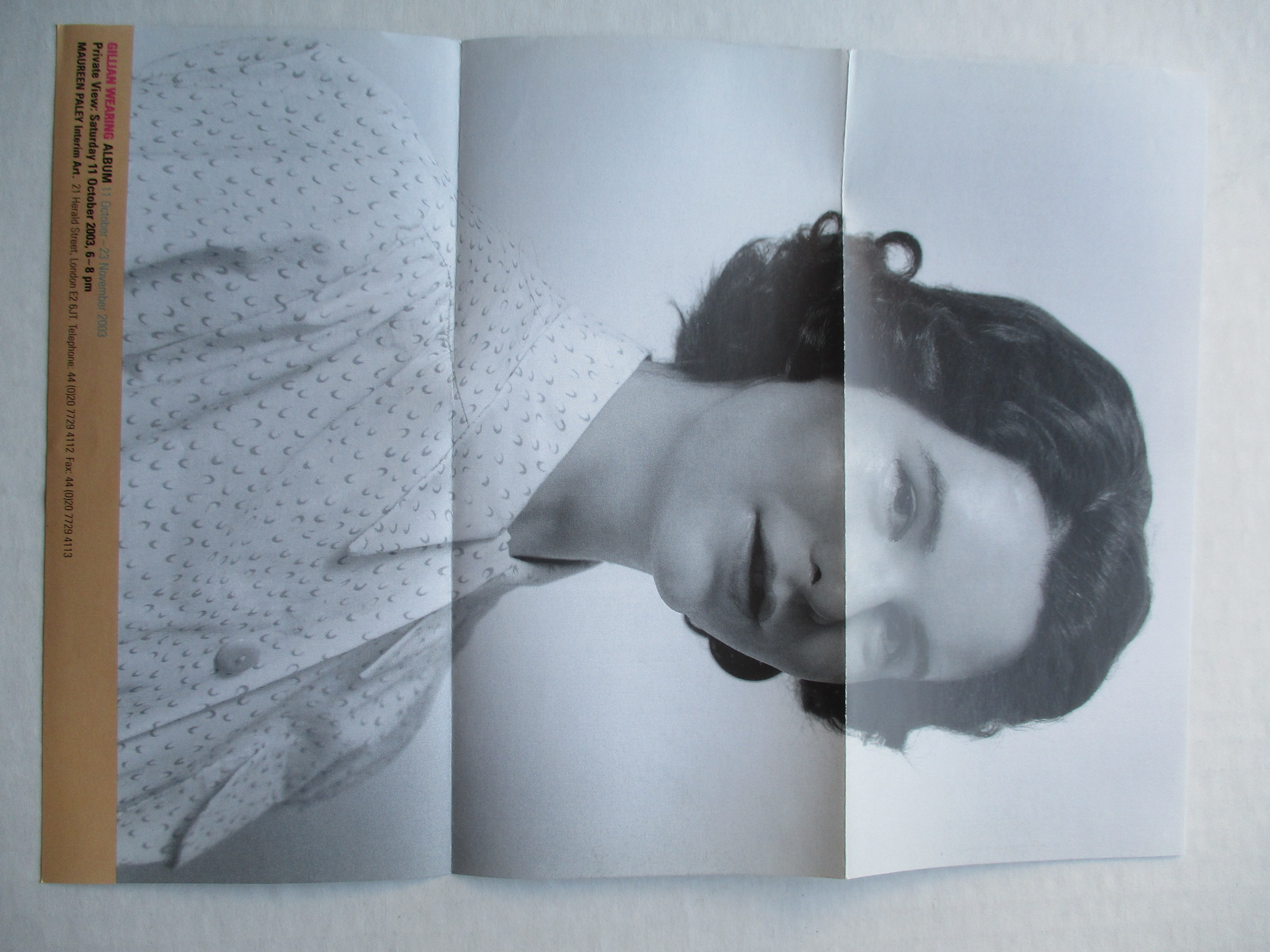 Gillian Wearing Maureen Paley Interim Art 2003 Poster by Wearing ...