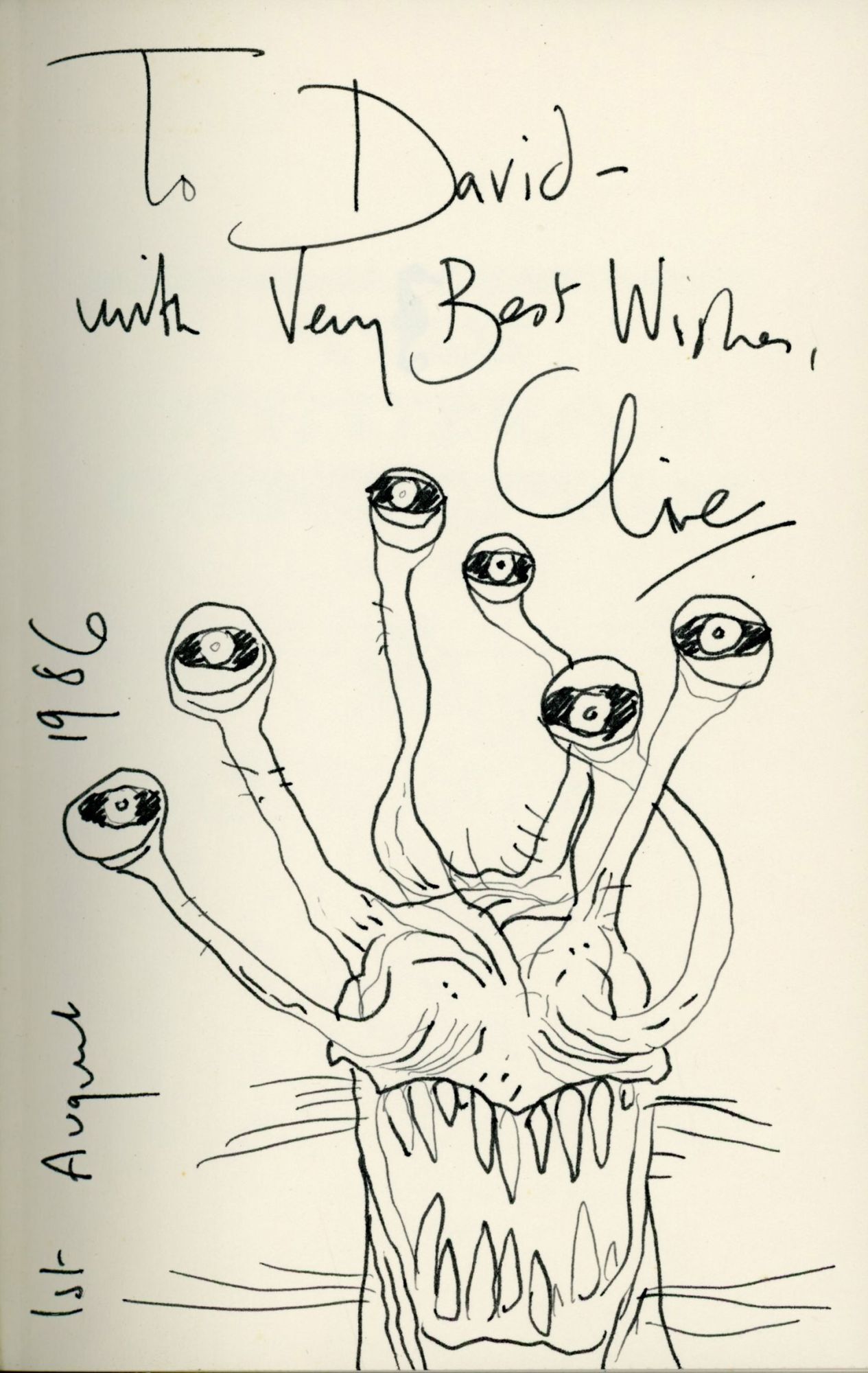 THE INHUMAN CONDITION: TALES OF TERROR by Barker, Clive: (1986) Signed ...