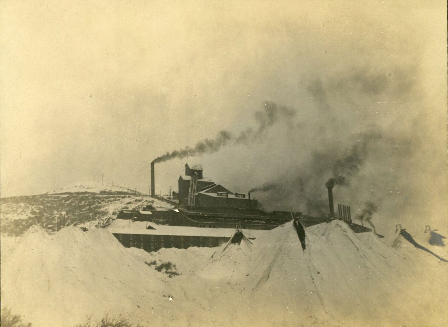 EIGHT PHOTOGRAPHS OF SMELTER OPERATIONS IN MURRAY, UTAH, MERCUR, UTAH ...