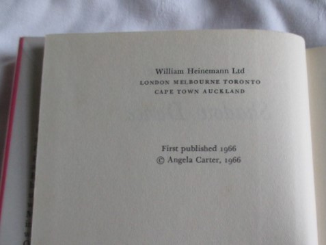 Shadow Dance by Carter, Angela: Very Good Hardcover (1966) 1st Edition ...