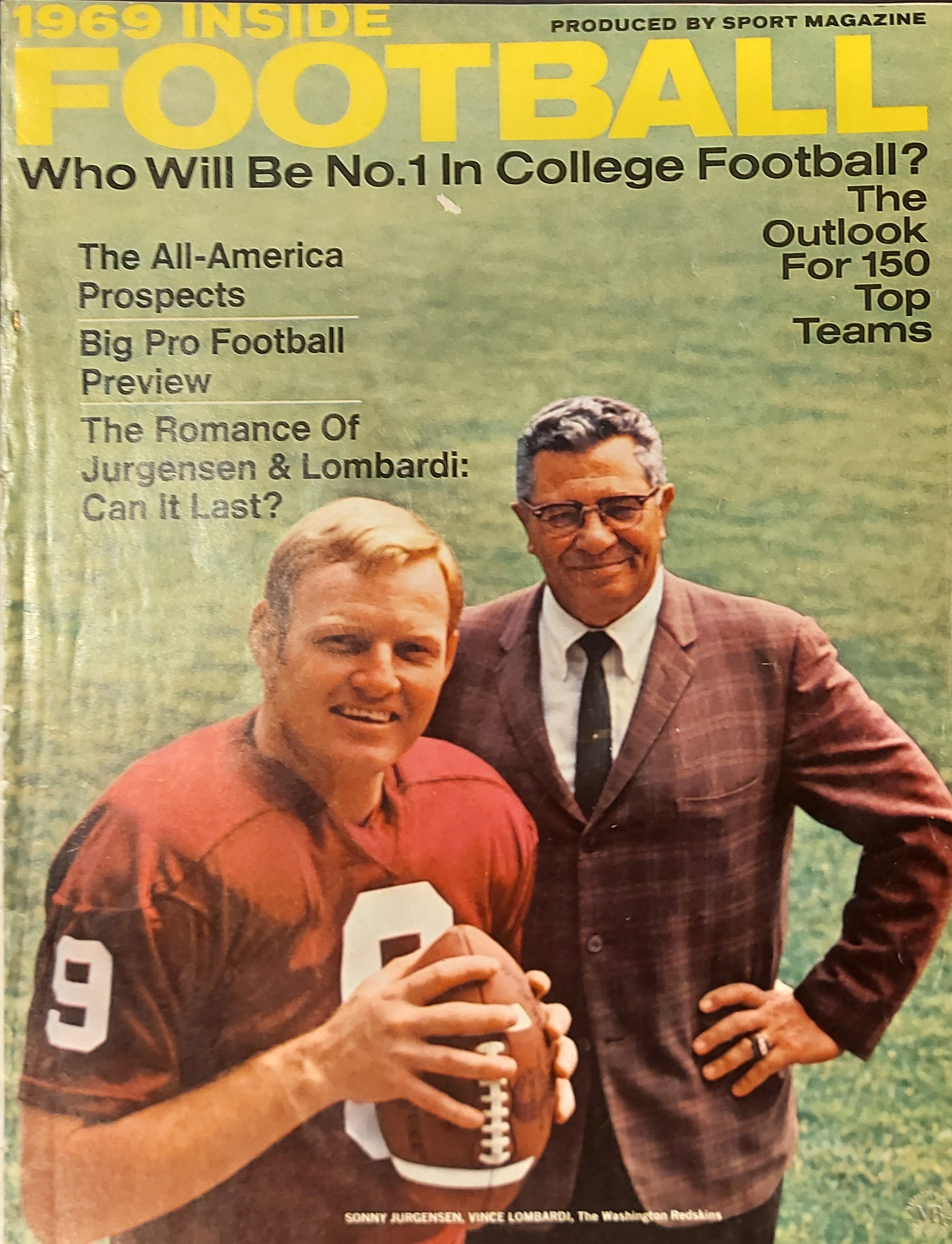 Inside Football Magazine, 1969, Vince Lombardi by Silverman, Al (Ed ...