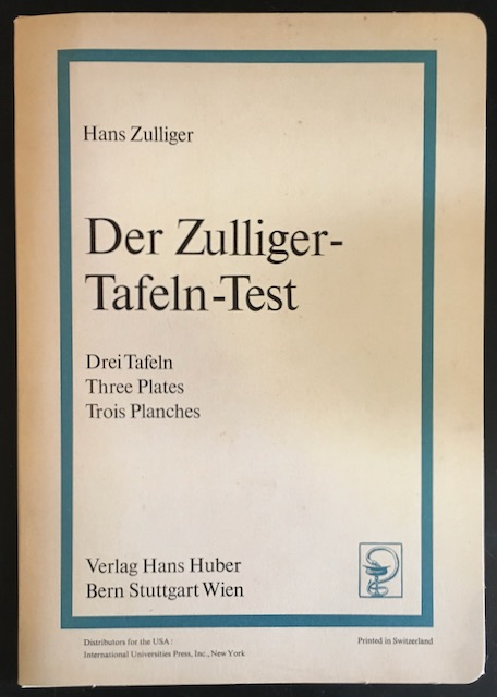 Der Zulliger-Tafeln-Test: Drei Tafeln / Three Plates / Trois Planches ...