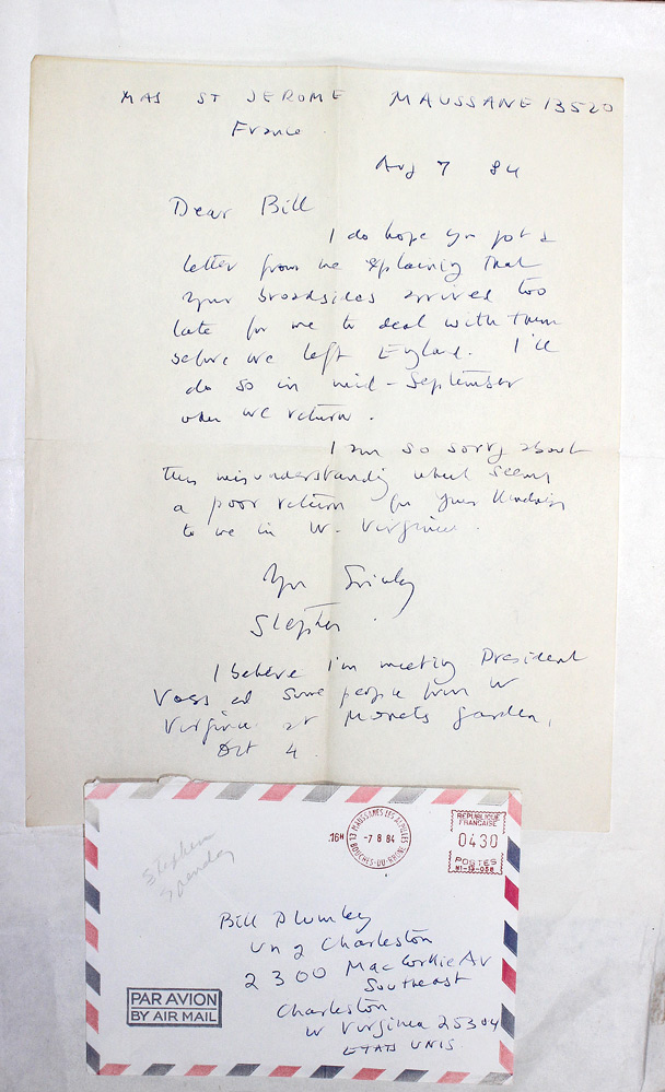 An Original Hand Written and Signed letter/envelope by Writer Stephen ...