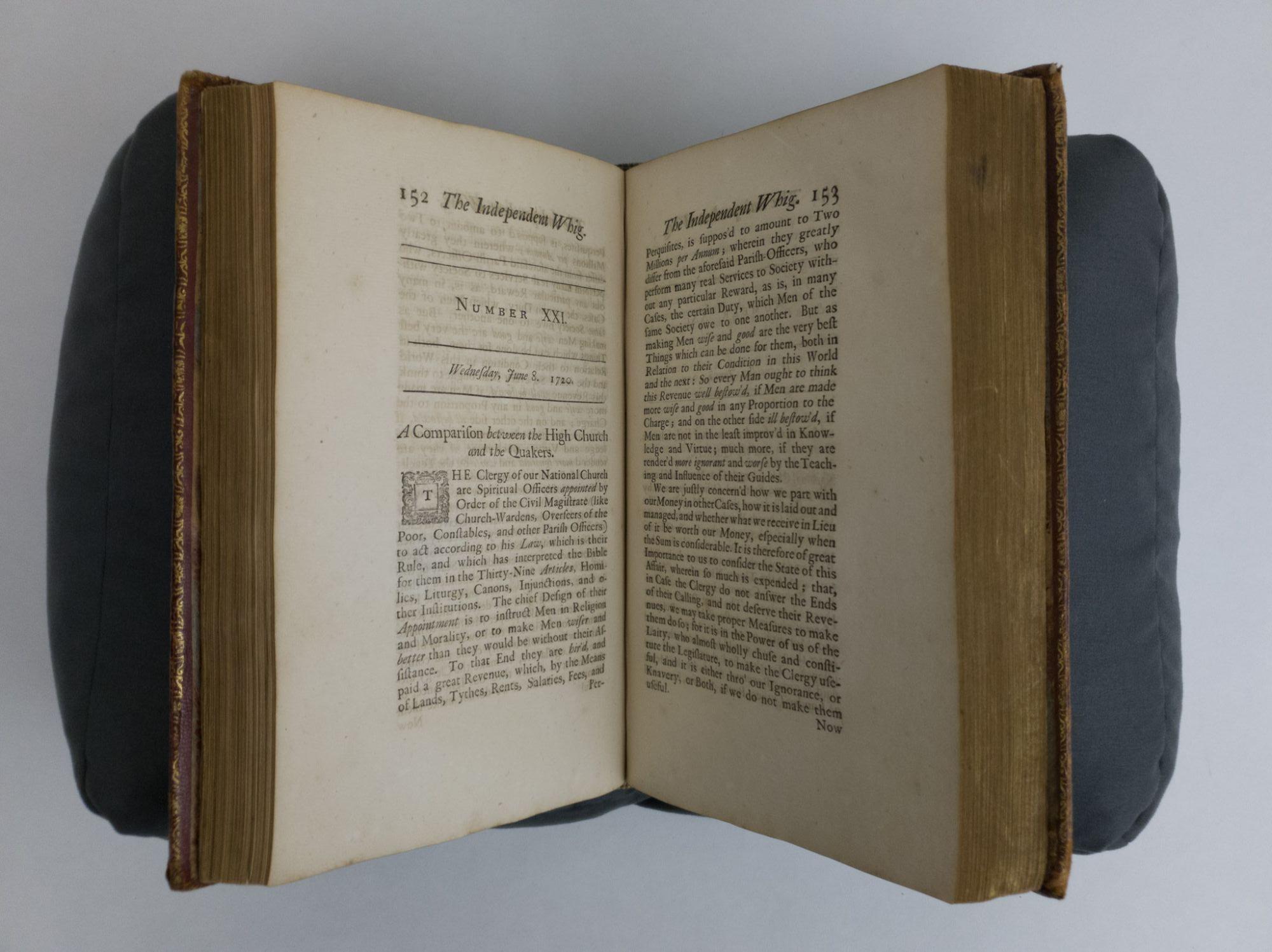 THE INDEPENDENT WHIG by Trenchard, John [Editor]; Gordon, Thomas ...