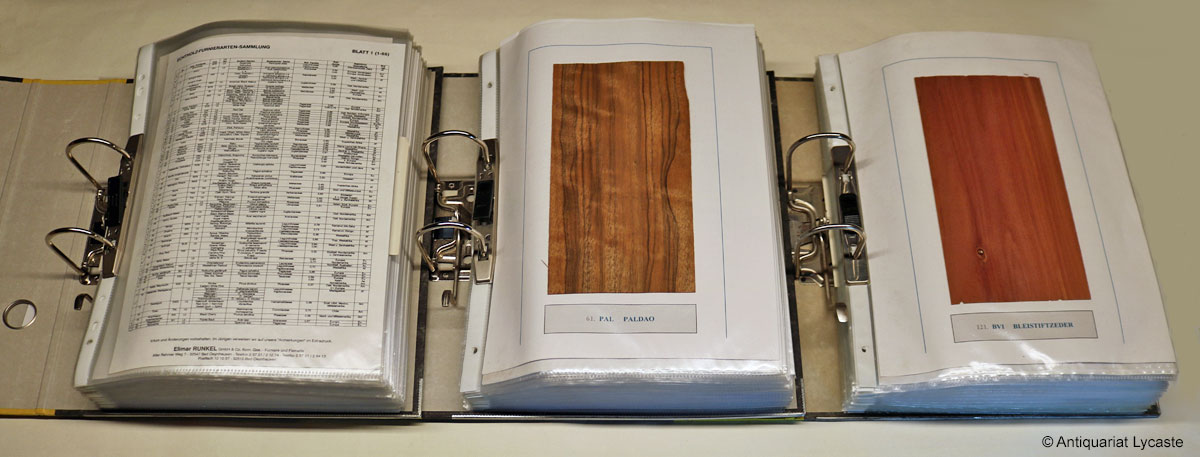 Echtholz-Furnierarten-Sammlung - 161 echte Furniere in 3 Ringordnern ...