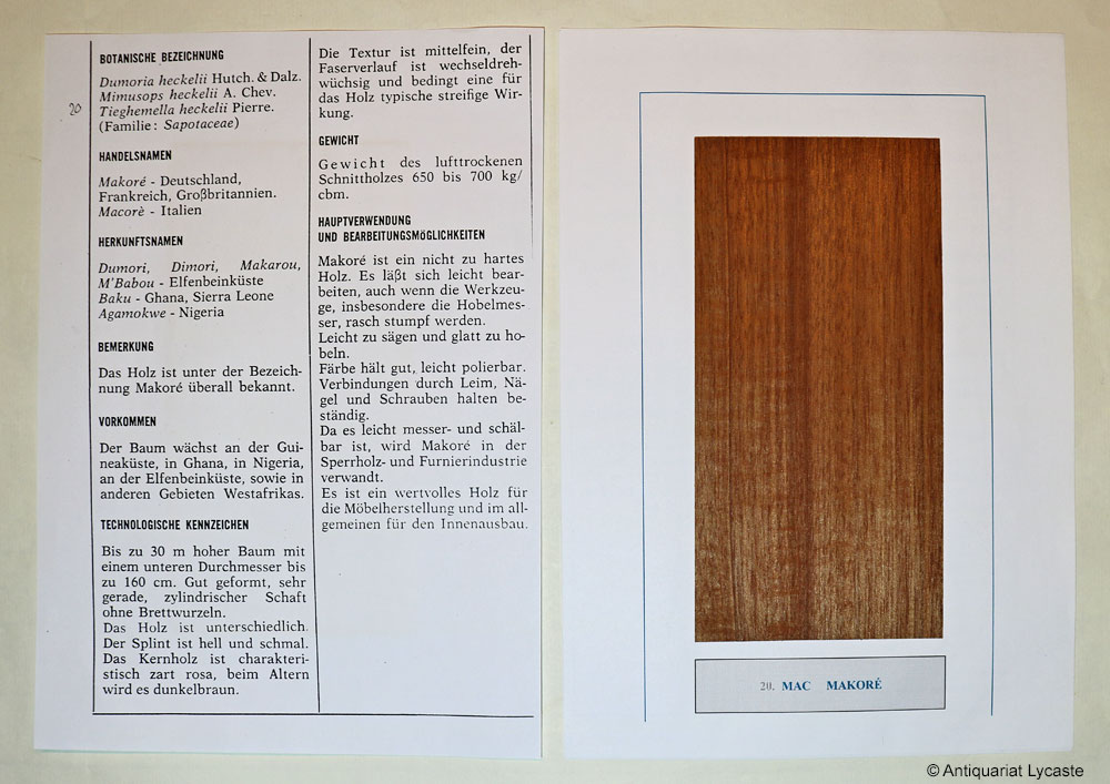 Echtholz-Furnierarten-Sammlung - 161 echte Furniere in 3 Ringordnern ...