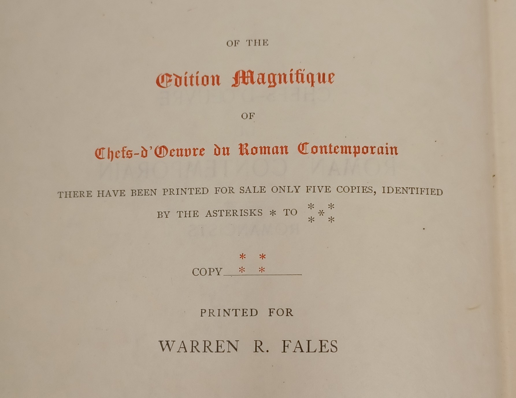 King of Camargue - with fore-edge painting. 1 of 5 copies, Ex Libris A ...