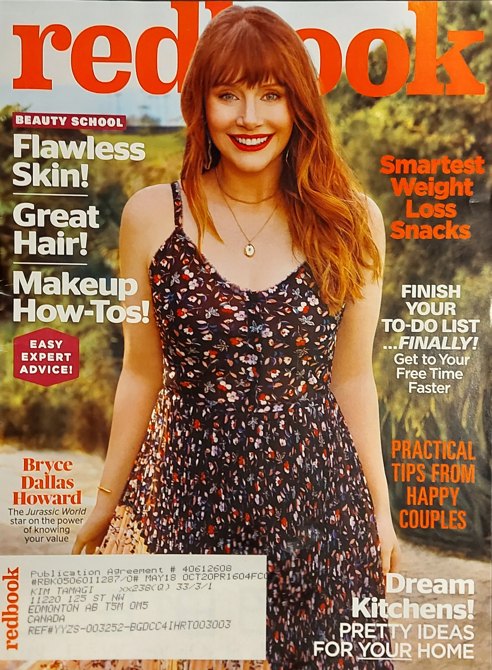 Redbook Magazine, Vol.230, No.4, May 2018, Bryce Dallas Howard by ...